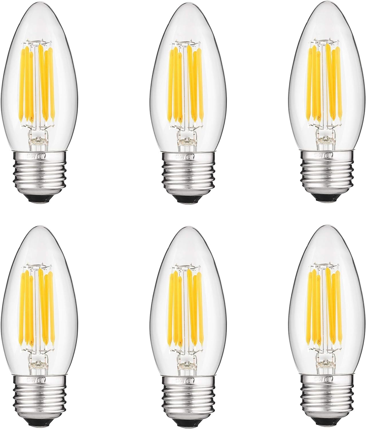 Diodesy- Pack of 6 ETC/LED/FS/5.5W/E26/D/CL/50K Dimmable Wall Sconces ...