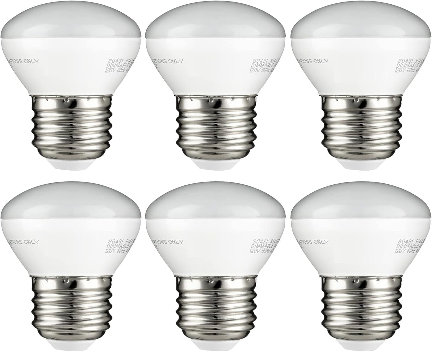 Diodesy- Pack of 6 R14/LED/E26/4W/30K R14 LED Mini Reflector Flood ...