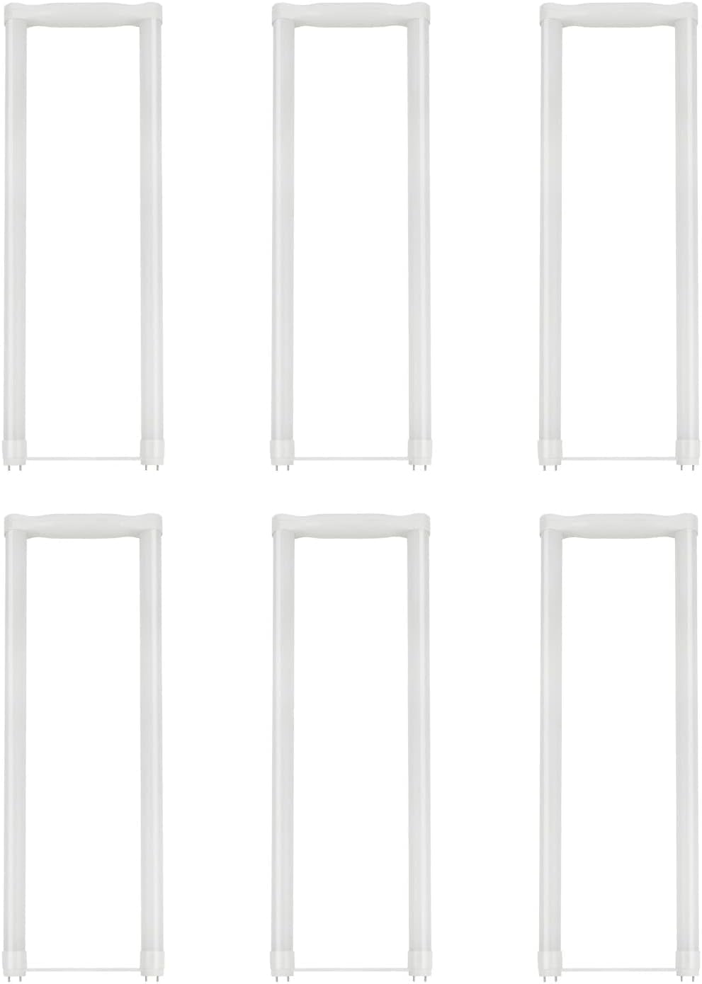 Diodesy- Pack of 6 T8/LED/BPS/U/18W/40K T8 U Bend LED Tube Light, U ...