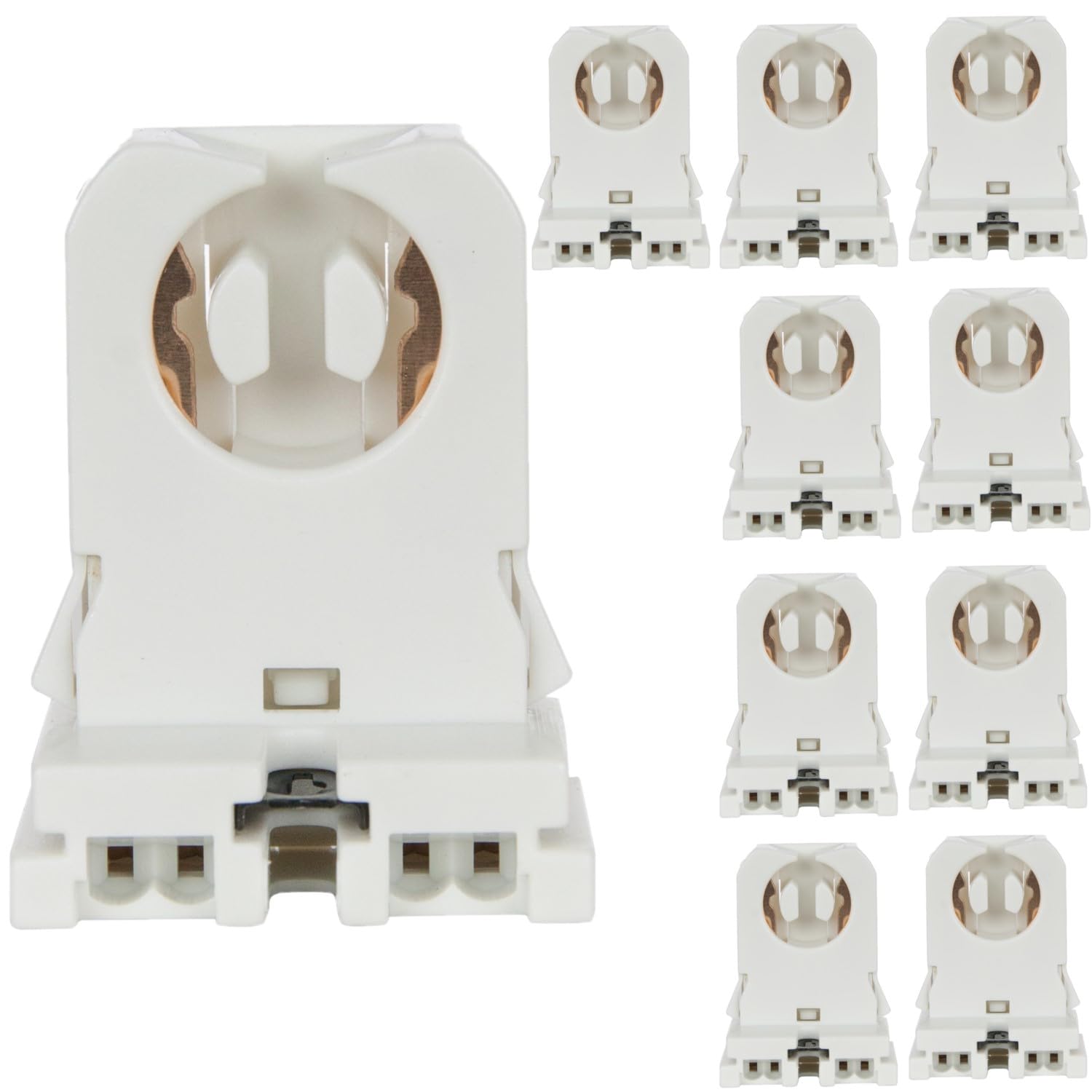 Diodesy- Pack of 10 E820 T12 Fluorescent Socket, Linear Lamp Socket ...