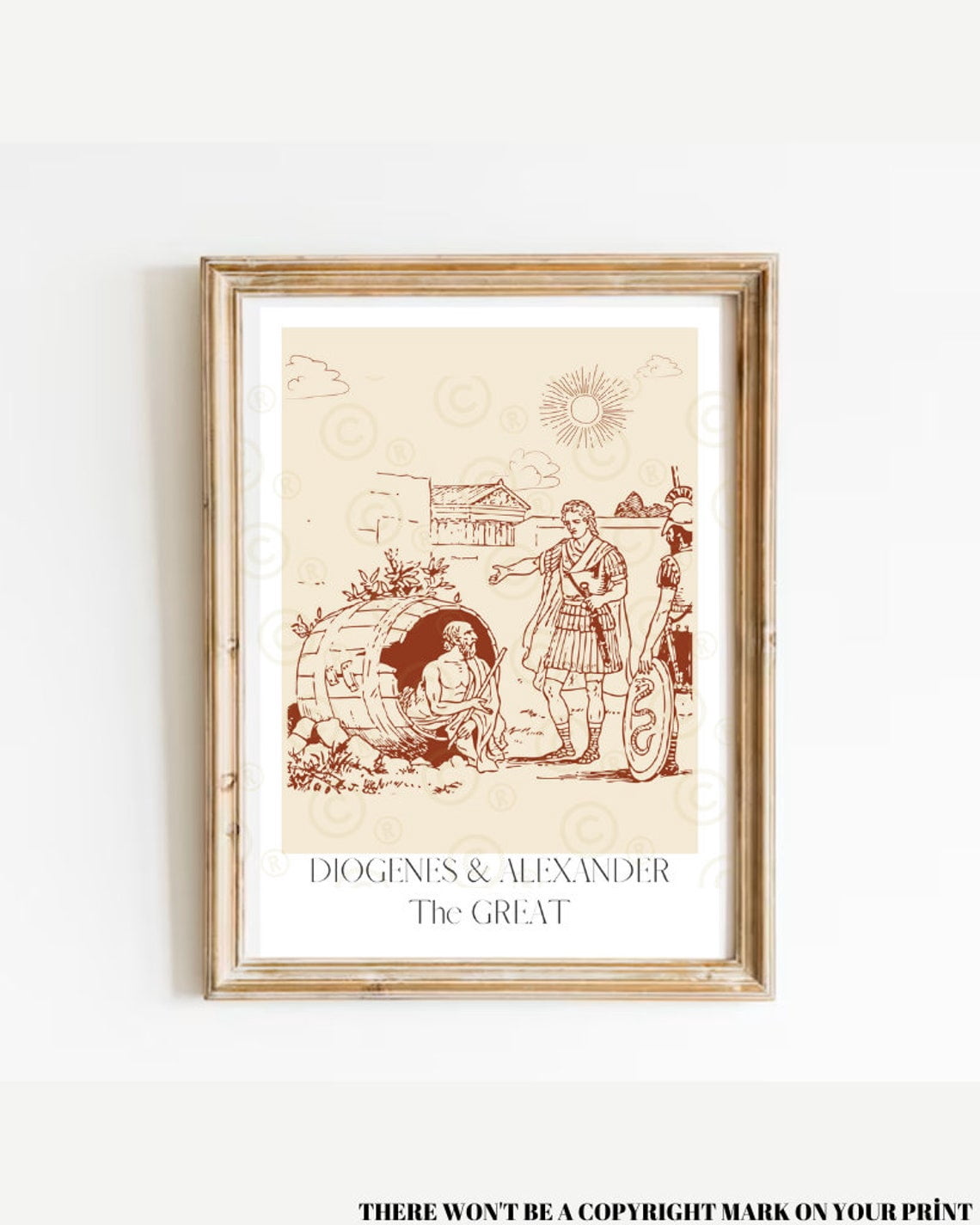 Diogenes And Alexander, Philosophy Poster, Ancient Greek Philosopher ...