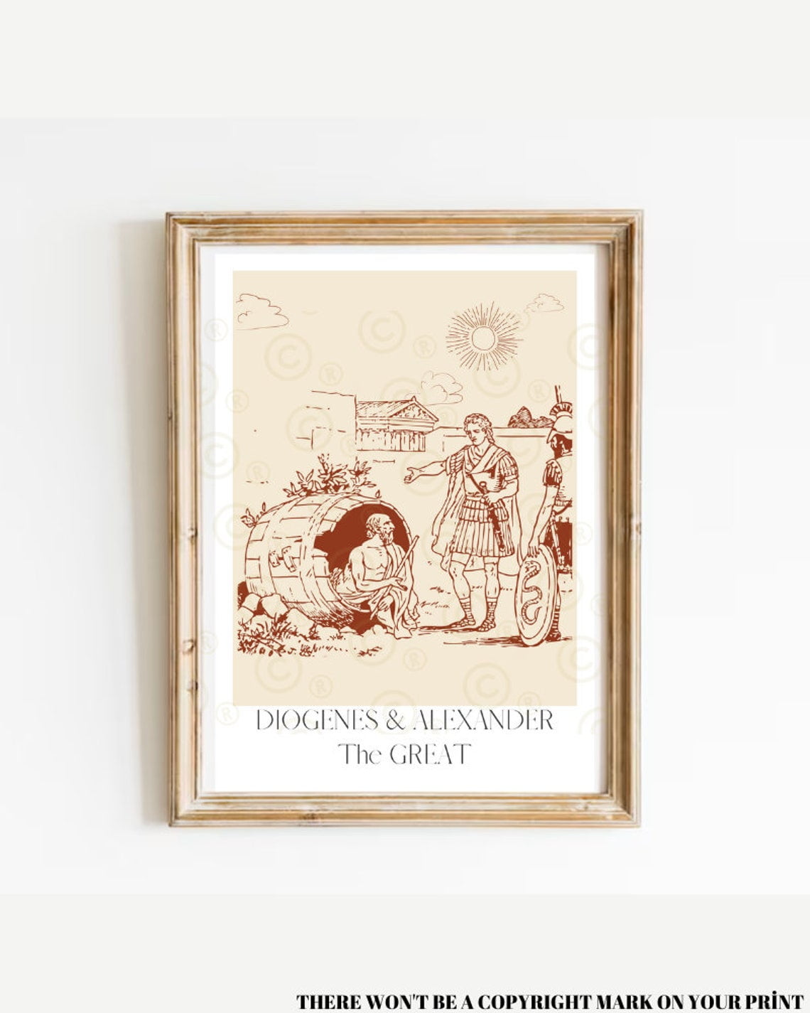 Diogenes And Alexander, Philosophy Poster, Ancient Greek Philosopher ...