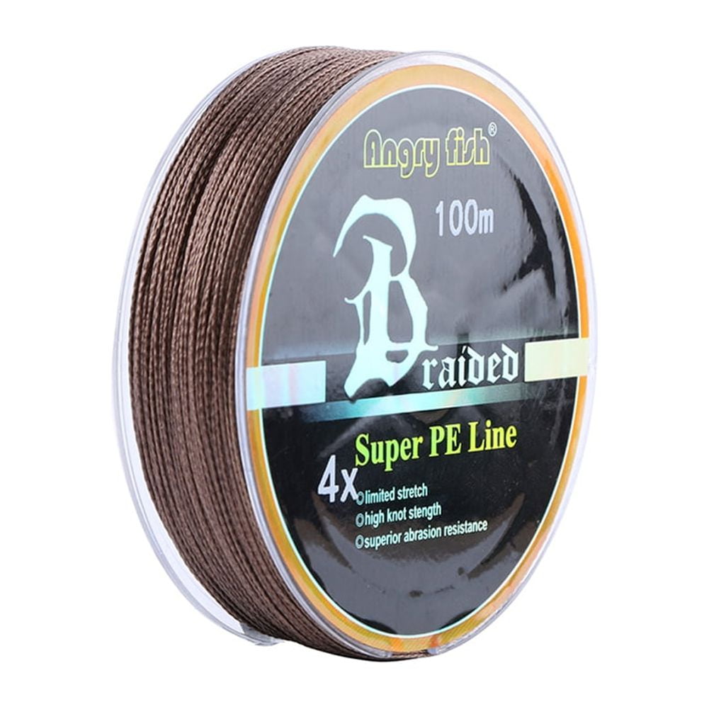 Diominate PE Line 4 Strands Braided 100m/109yds Super Strong Fishing Line 10LB-80LB Brown ...