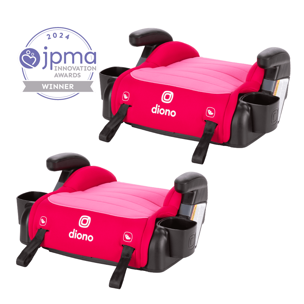 Diono Connect3 RXT Backless Booster, Pack of 2, Slim Fit 3-Across, Pink ...