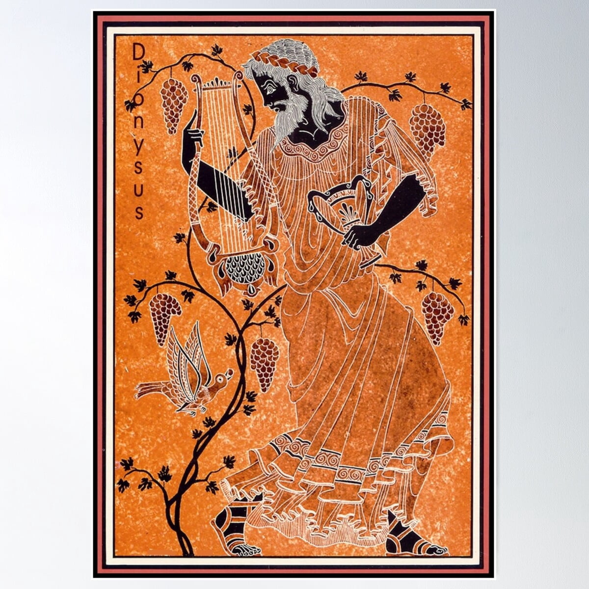 Dionysus: Vintage Greek God Of Agriculture And Vegetation Print Poster ...