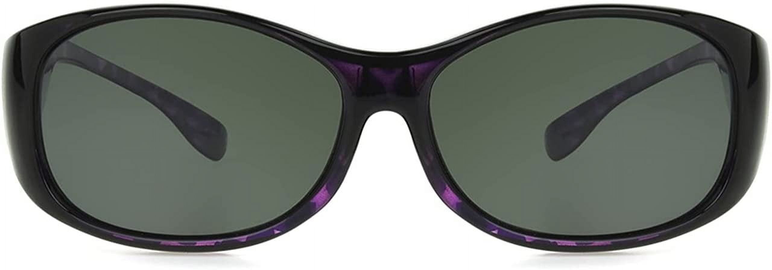 Dioptics UV Protection Polarized Oval Sunglasses, Glossy Black Frame ...