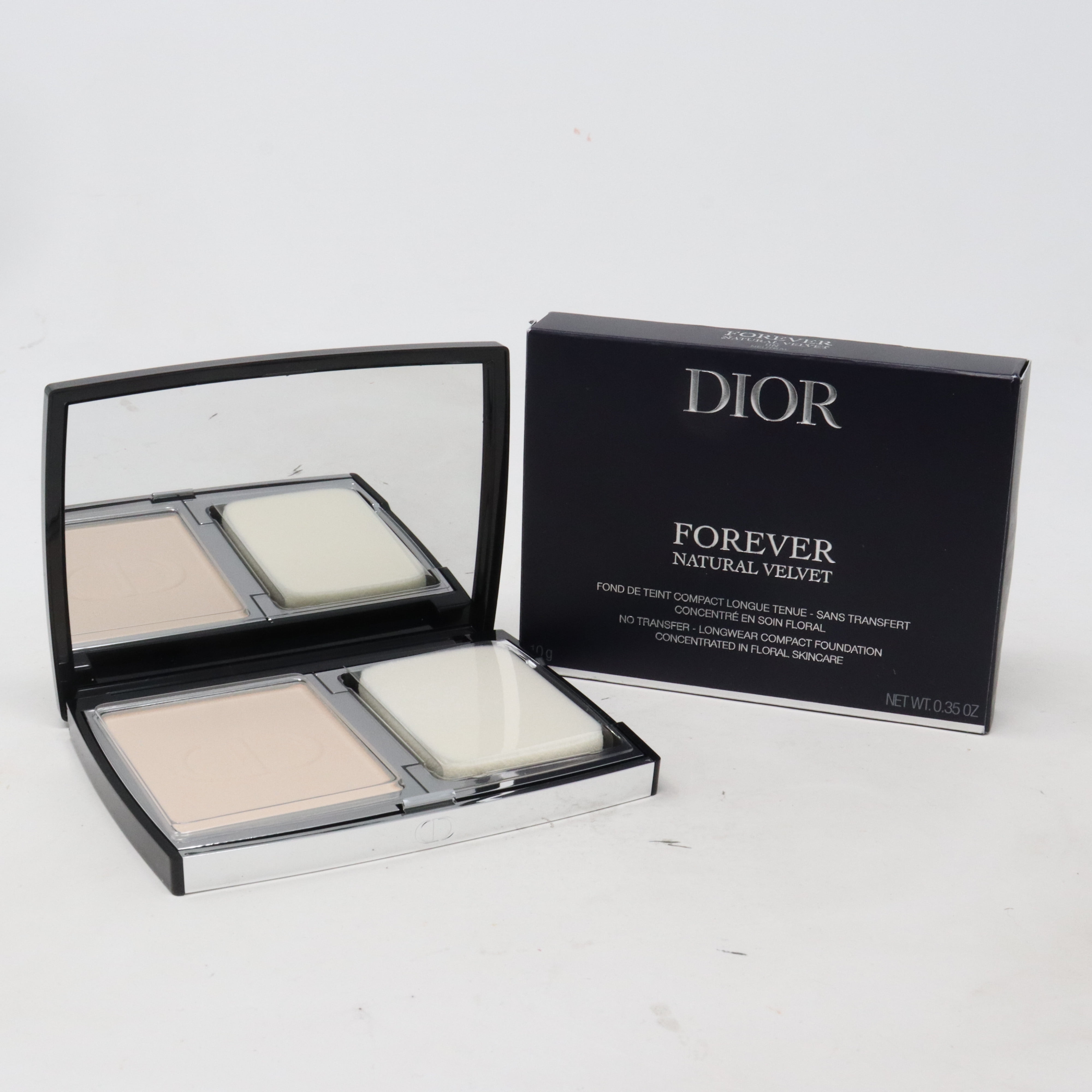Dior Forever Natural Velvet Compact Foundation 0.35oz 0N Neutral New ...