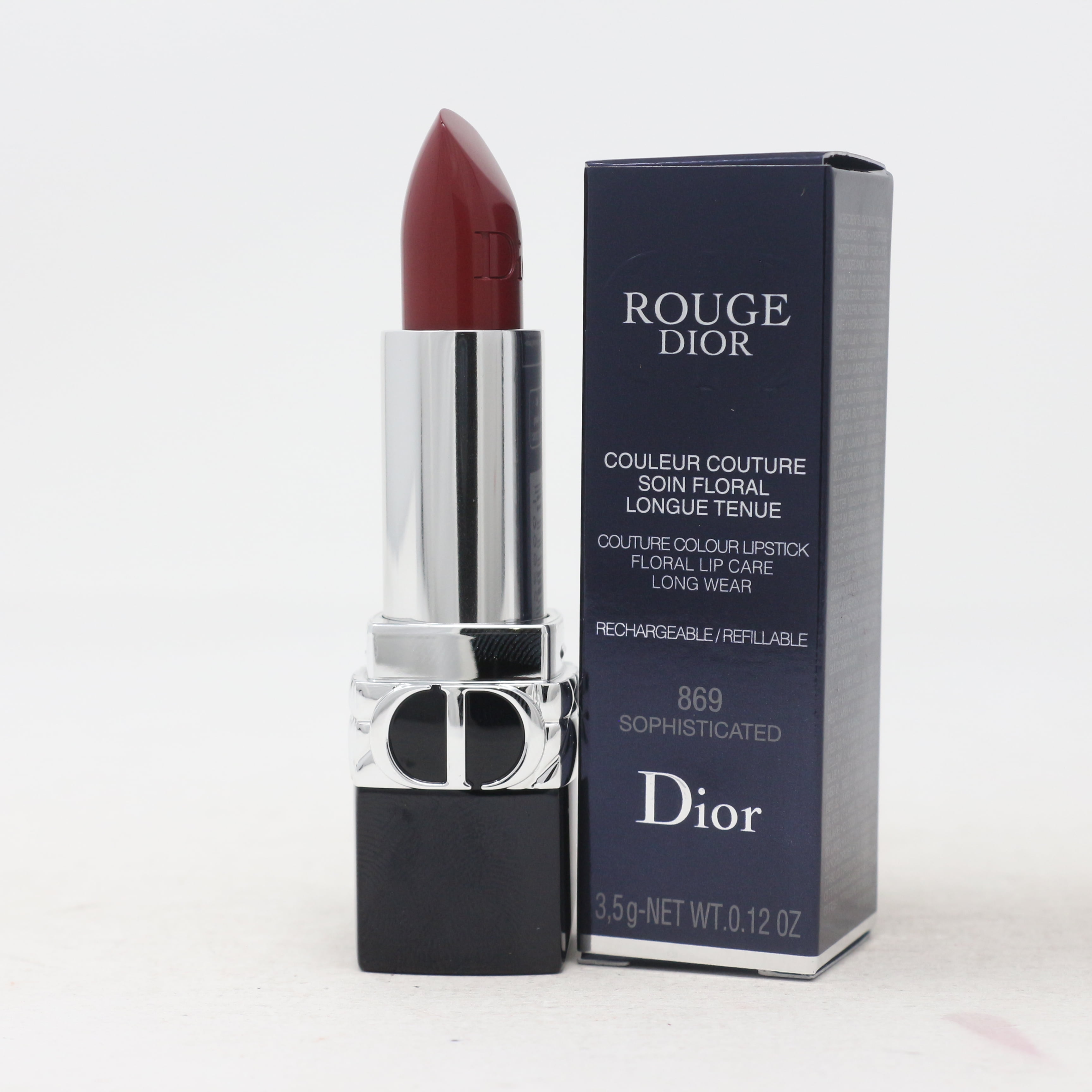 Dior Rouge Dior Lipstick 0.12oz 869 Sophisticated (Satin) New With Box ...
