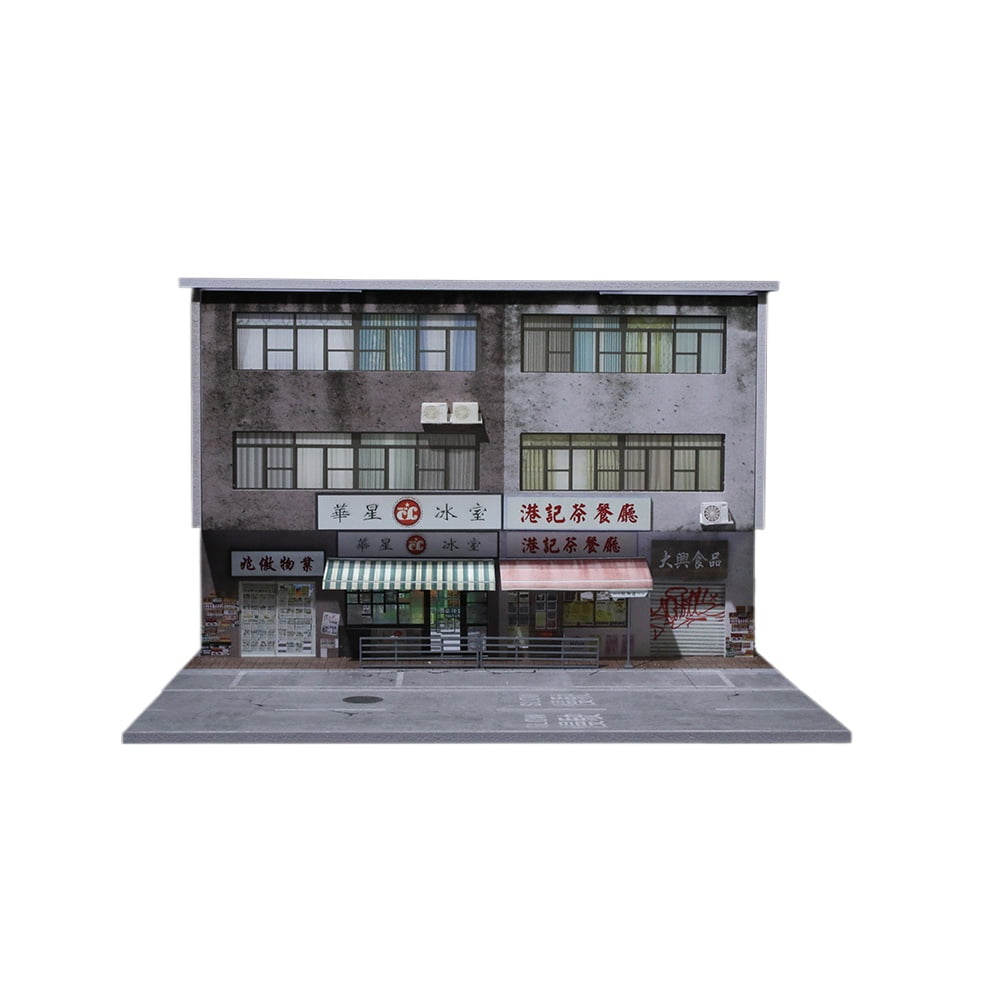 Diorama 1:64 Car Garage Model LED Lighting Hong Kong City Street View ...