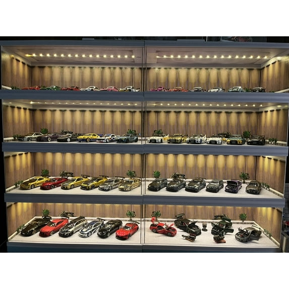 Diorama 1:64 Diecast Car Garage Model, Tri-Colour LED Lighting Shown ...