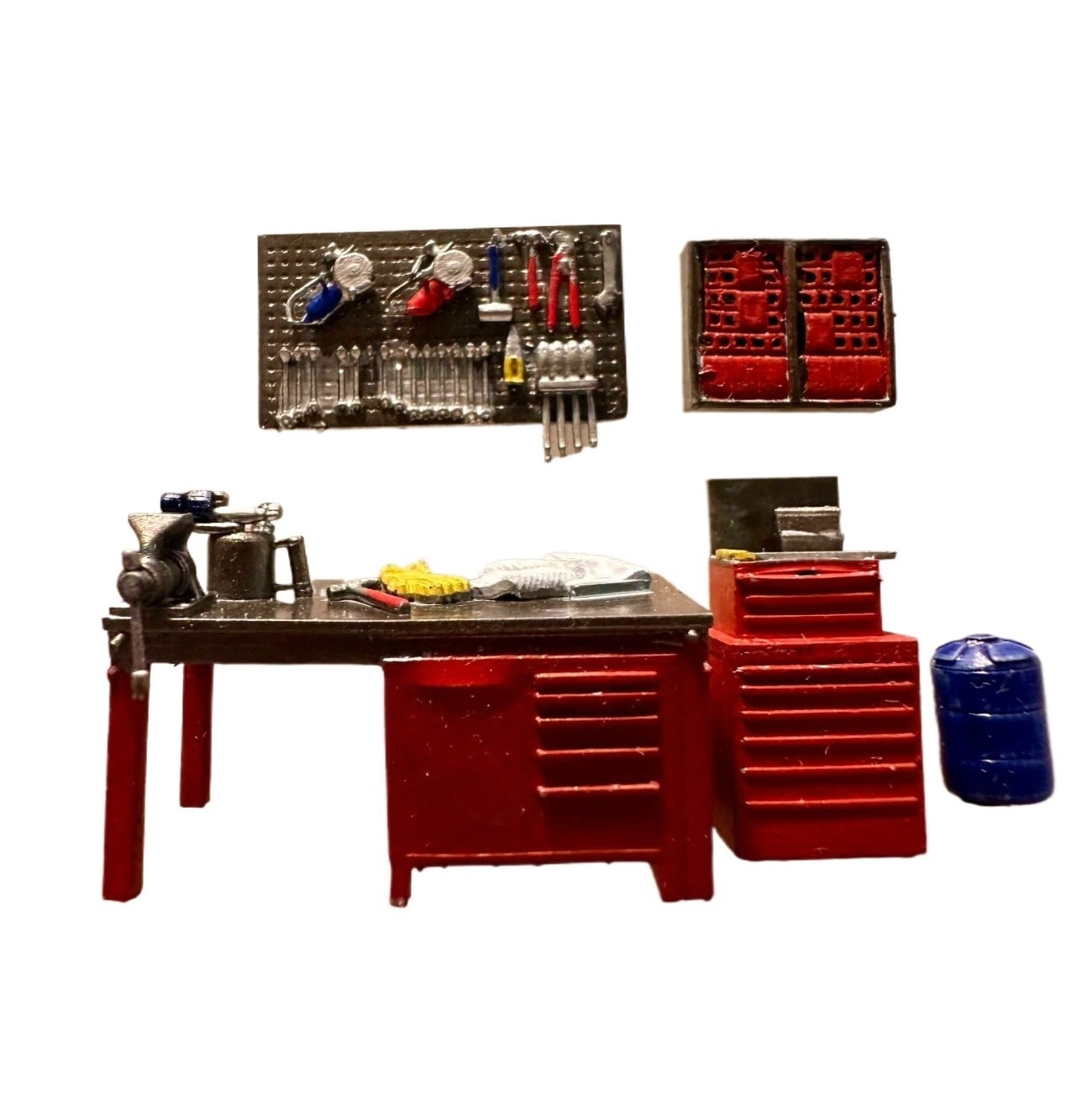 Diorama 1/64 Diecast Car Parking Lots Tool Cabinet Model Set, Garage ...