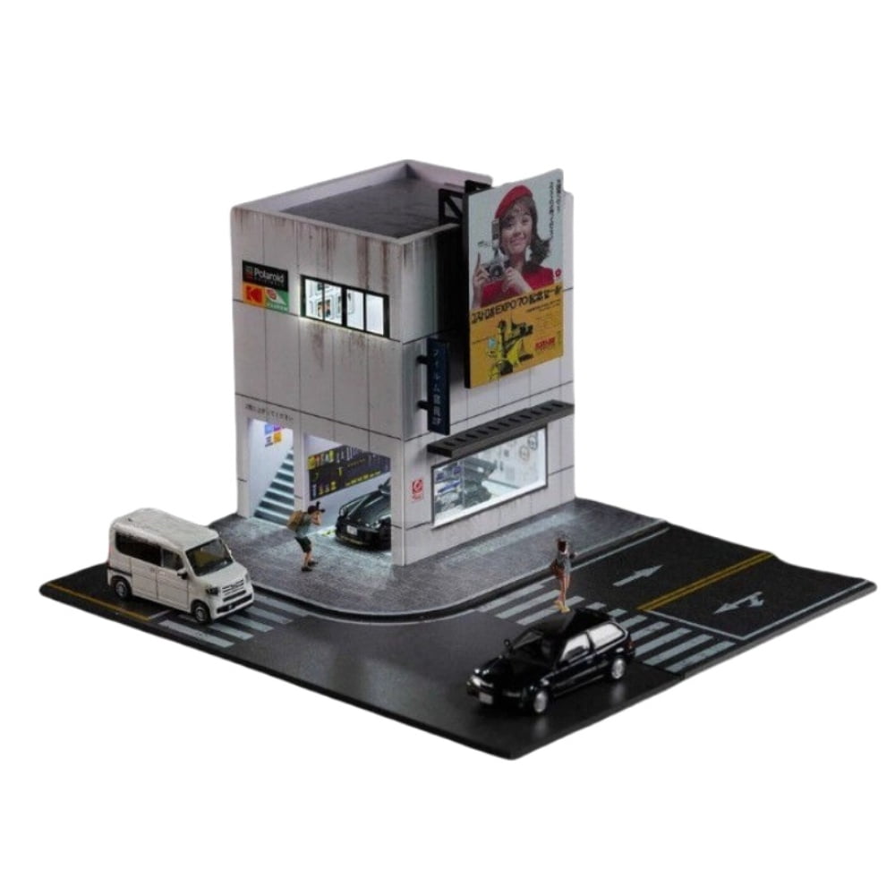 Diorama 1/64 Garage Model LED Lighting Japanese Parking Lot Scene ...