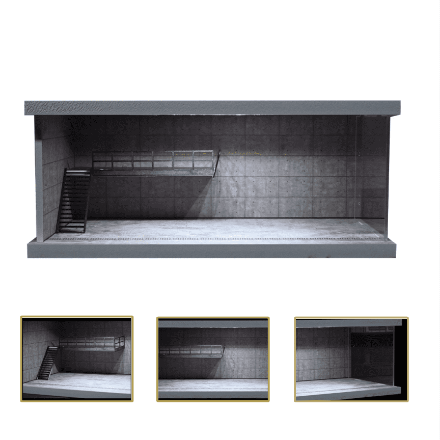 Diorama 1:64 Garage Model with LED Lighting ,Parking Lot Showroom Scene ...