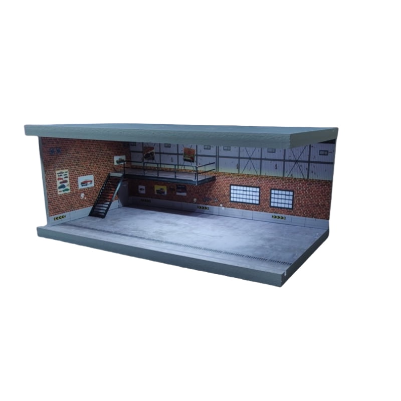 Diorama 1:64 Garage Model with LED Lighting ,Parking Lot Showroom Scene ...