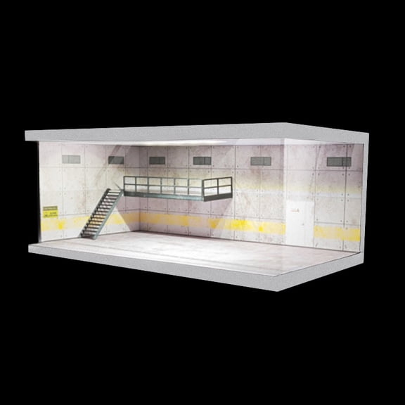 1/64 Scale Diorama Car Garage Model with LED Lighting City Street ...