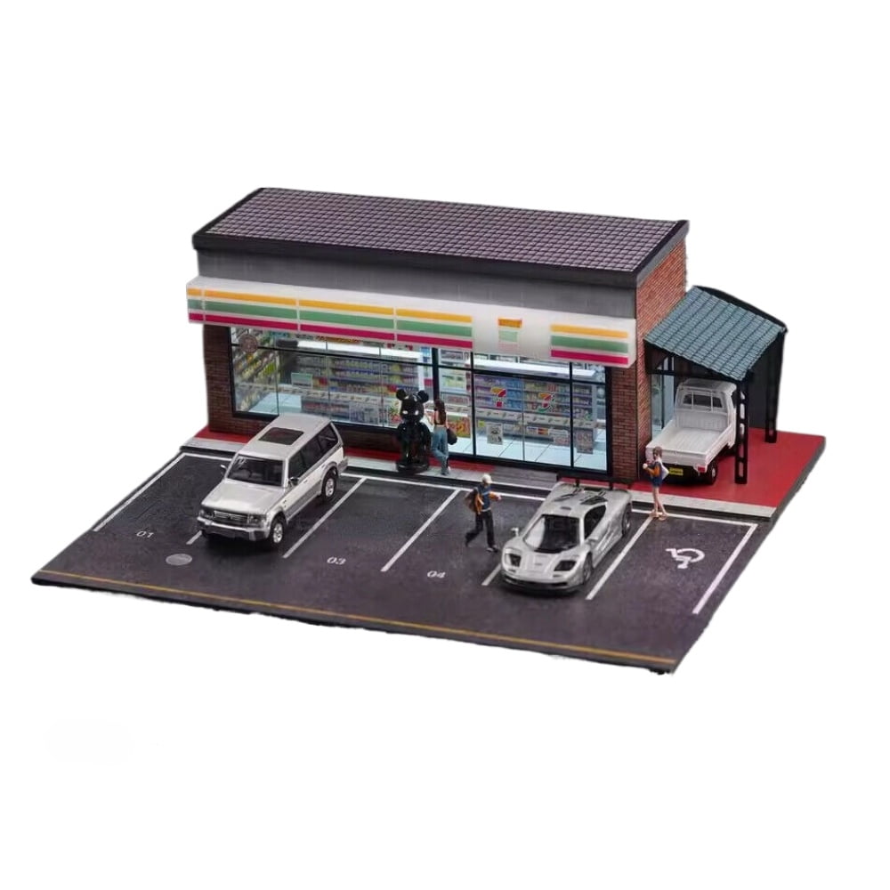 Diorama 1/64 Scale Garage Model with LED Light, City Street Japanese ...
