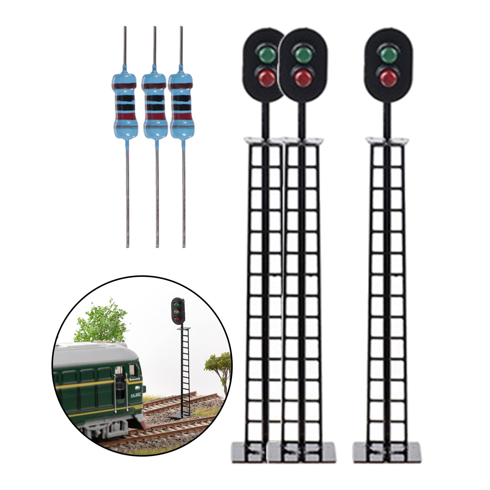 Diorama 1:87 Train Model Traffic Light Ornament Lamp Sand Table Micro ...