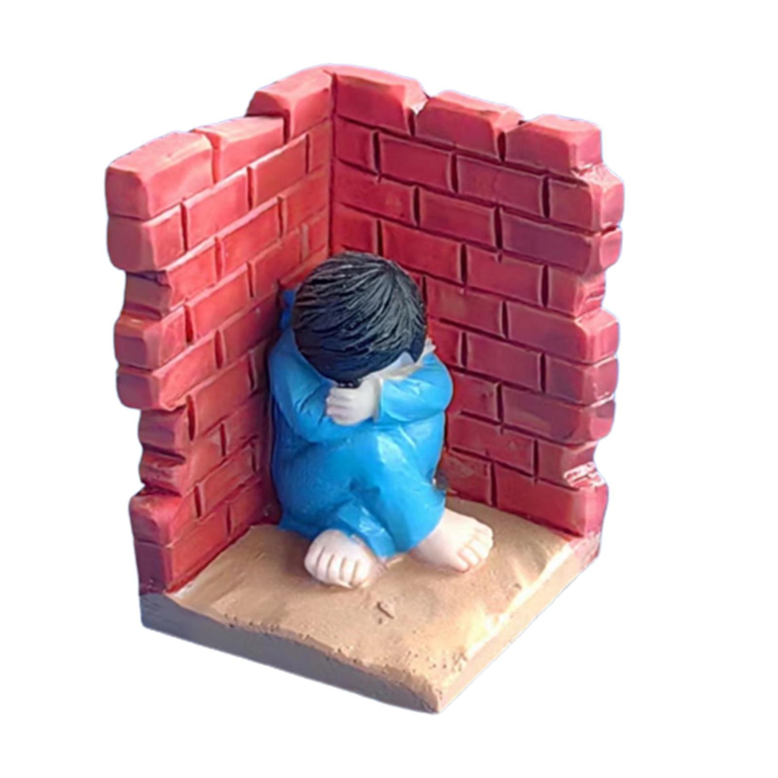 Diorama Figure Desktop Decor Corner Crying Child Miniature Layout for ...