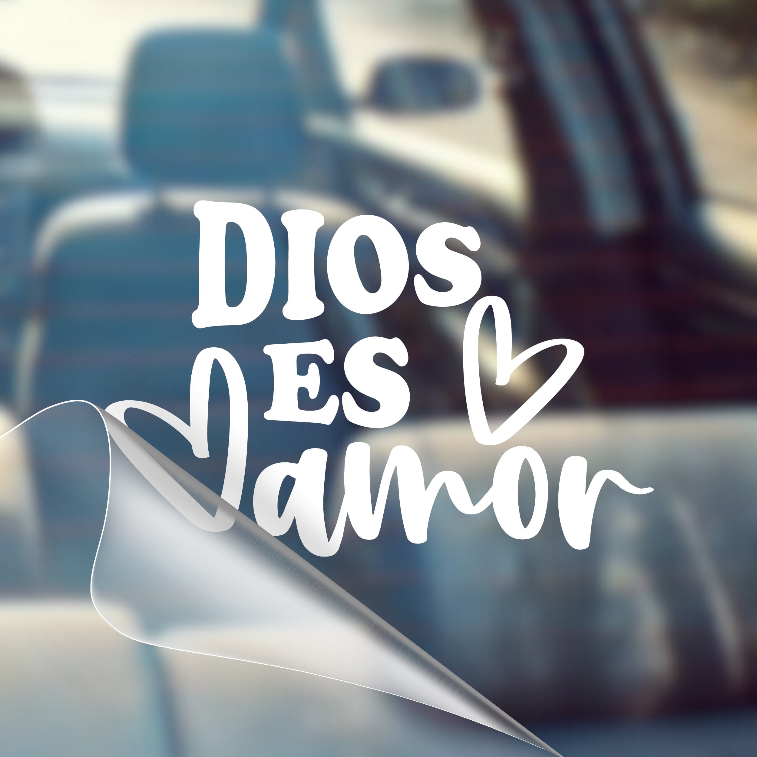 Dios ES Amor - Sticker Decal Pegatina de Vinilo Cristiano para Coche ...