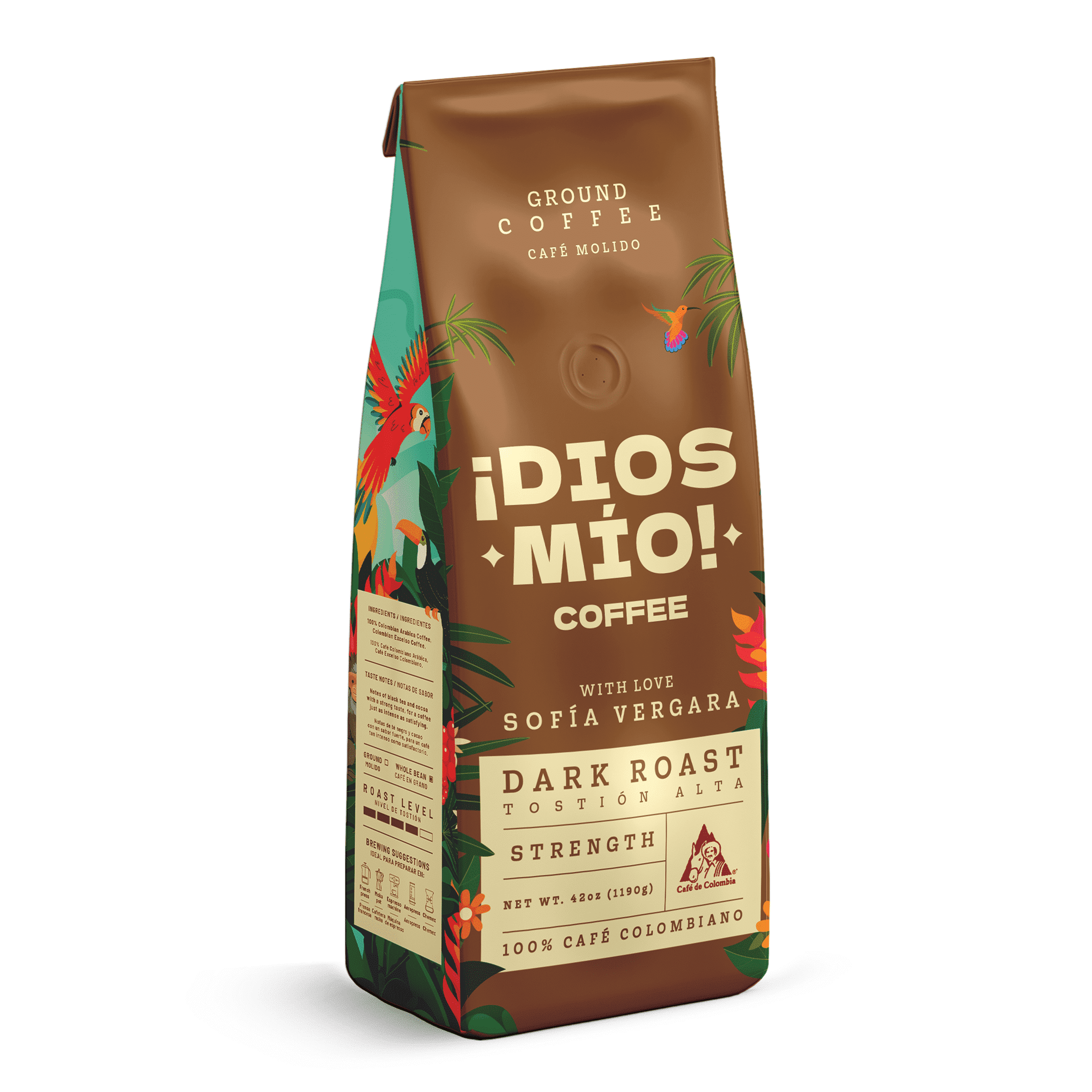 Dios Mio Coffee by Sofia Vergara Premium Ground Colombian Dark Roast ...