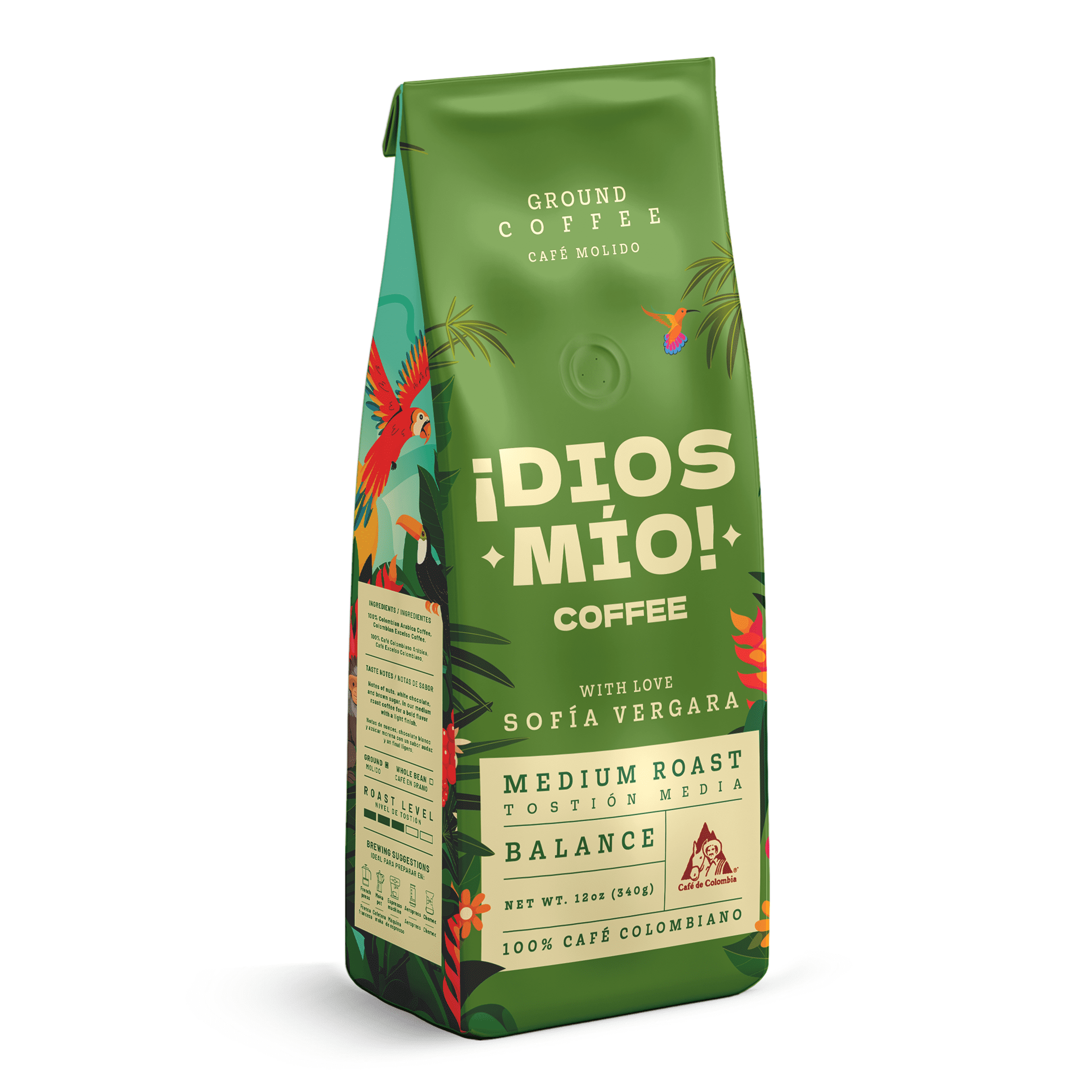 Dios mio coffee by sofia vergara, premium ground colombian coffee ...