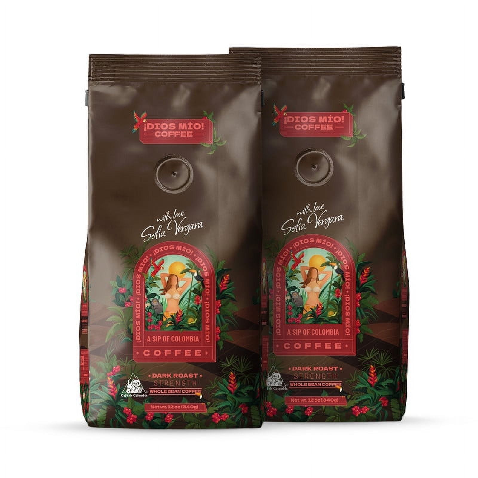 Dios Mio Coffee By Sofia Vergara, Premium Whole Bean Colombian Coffee ...
