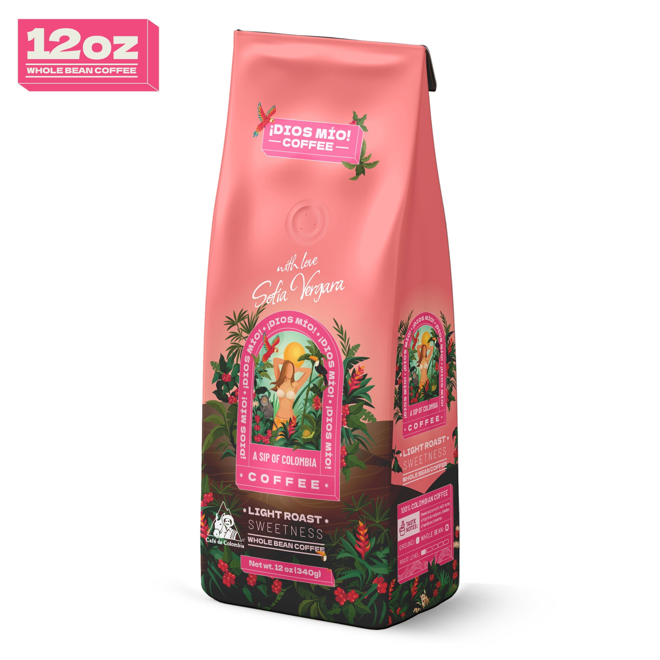 Dios Mio Coffee By Sofia Vergara, Premium Whole Bean Colombian Coffee ...