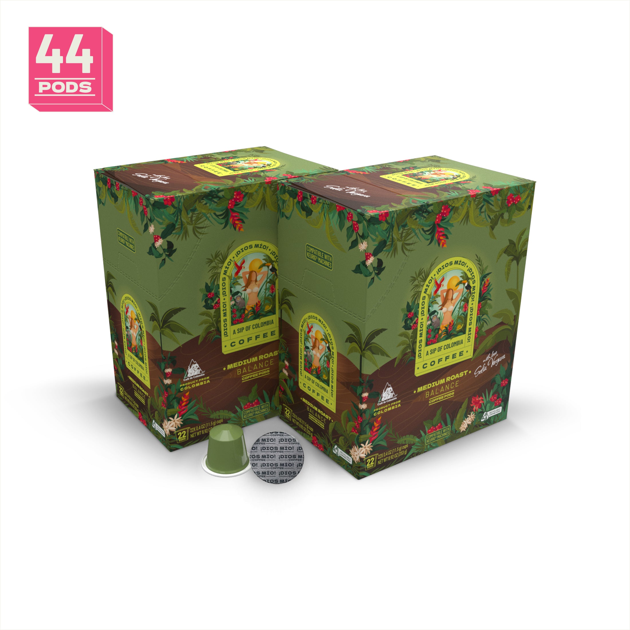 Dios Mio Coffee by Sofia Vergara, Premium Colombian Pods For Keurig K ...