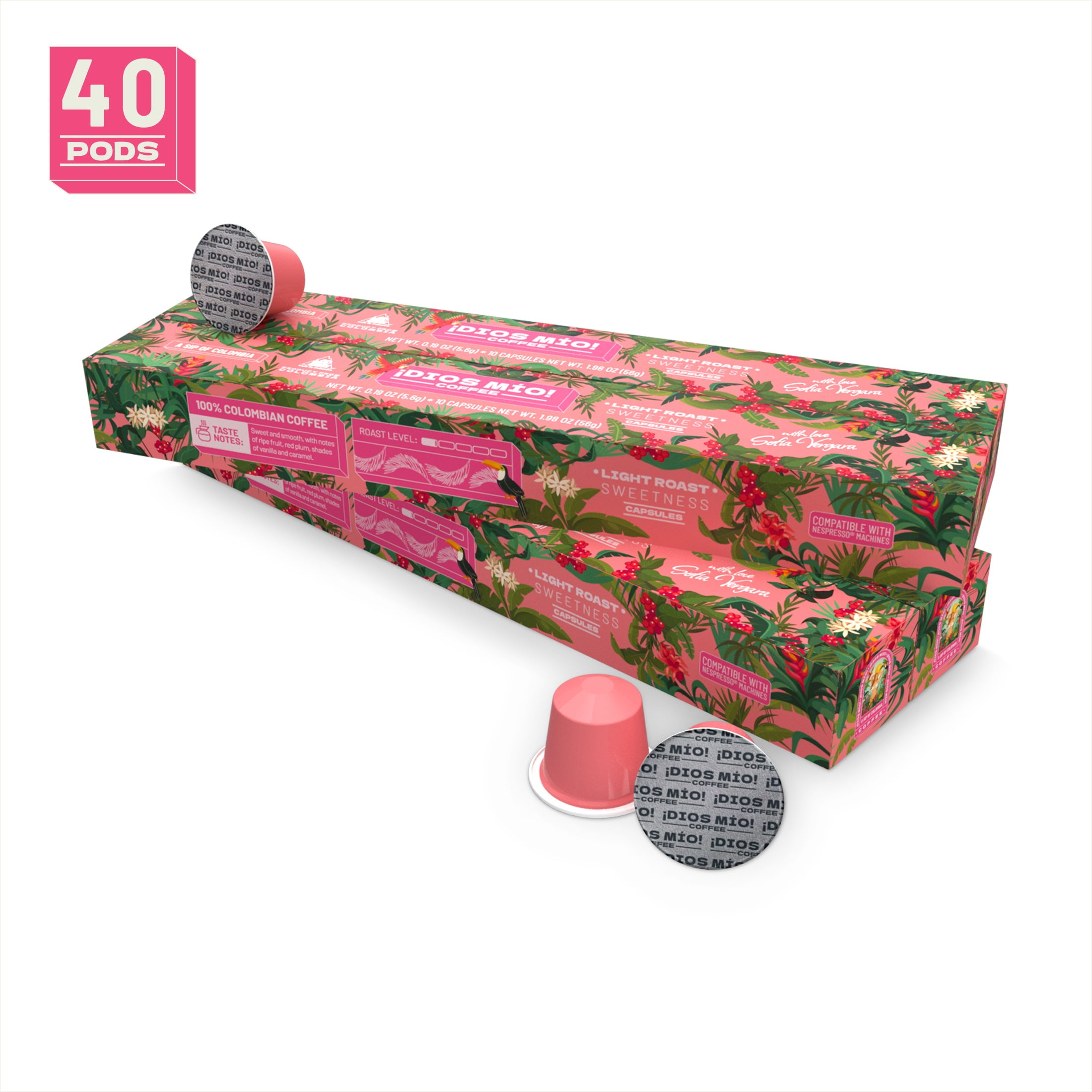 Dios Mio Coffee By Sofia Vergara, Premium Colombian Pods For Nespresso ...