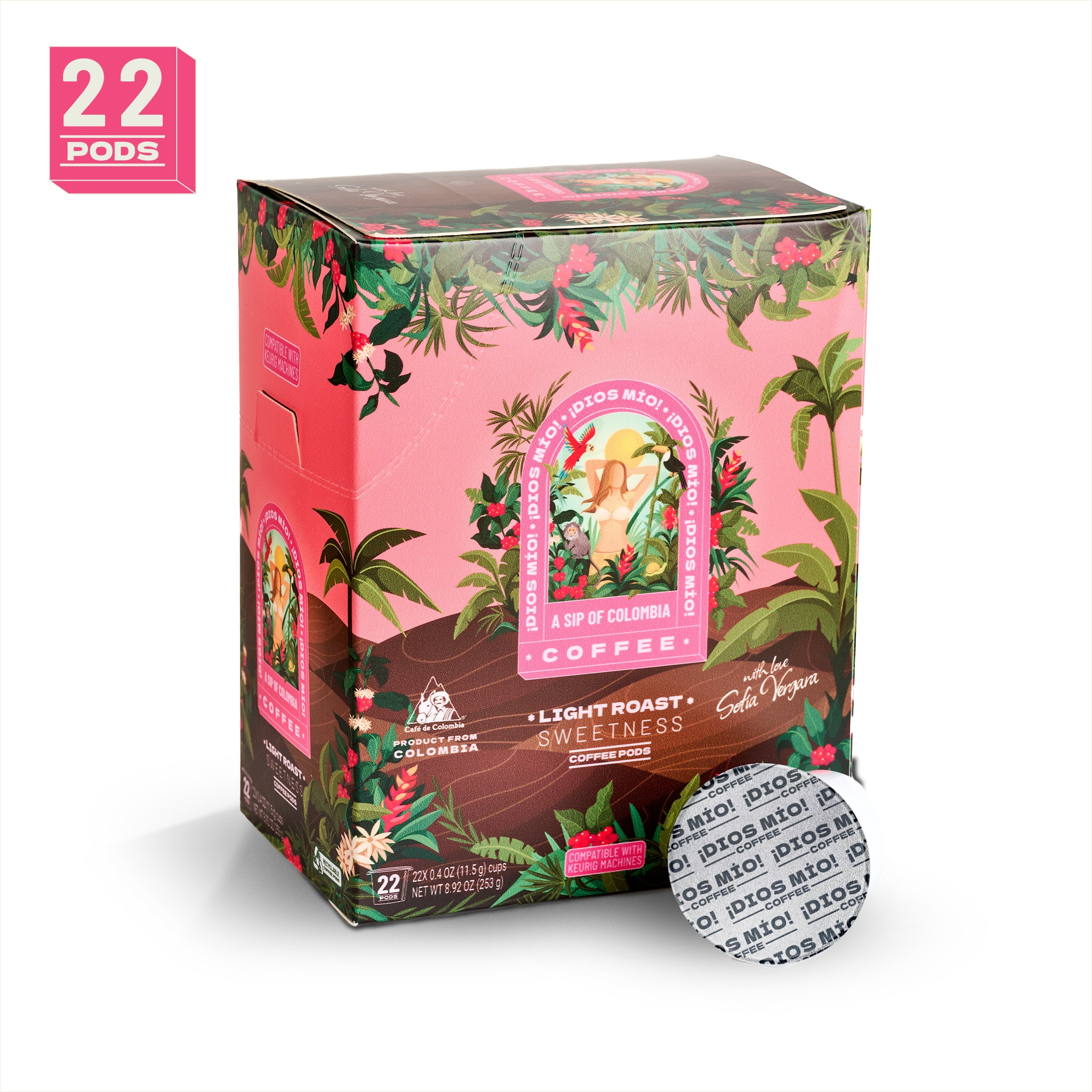 Dios Mio Coffee by Sofia Vergara, Premium Colombian Pods for Keurig K ...