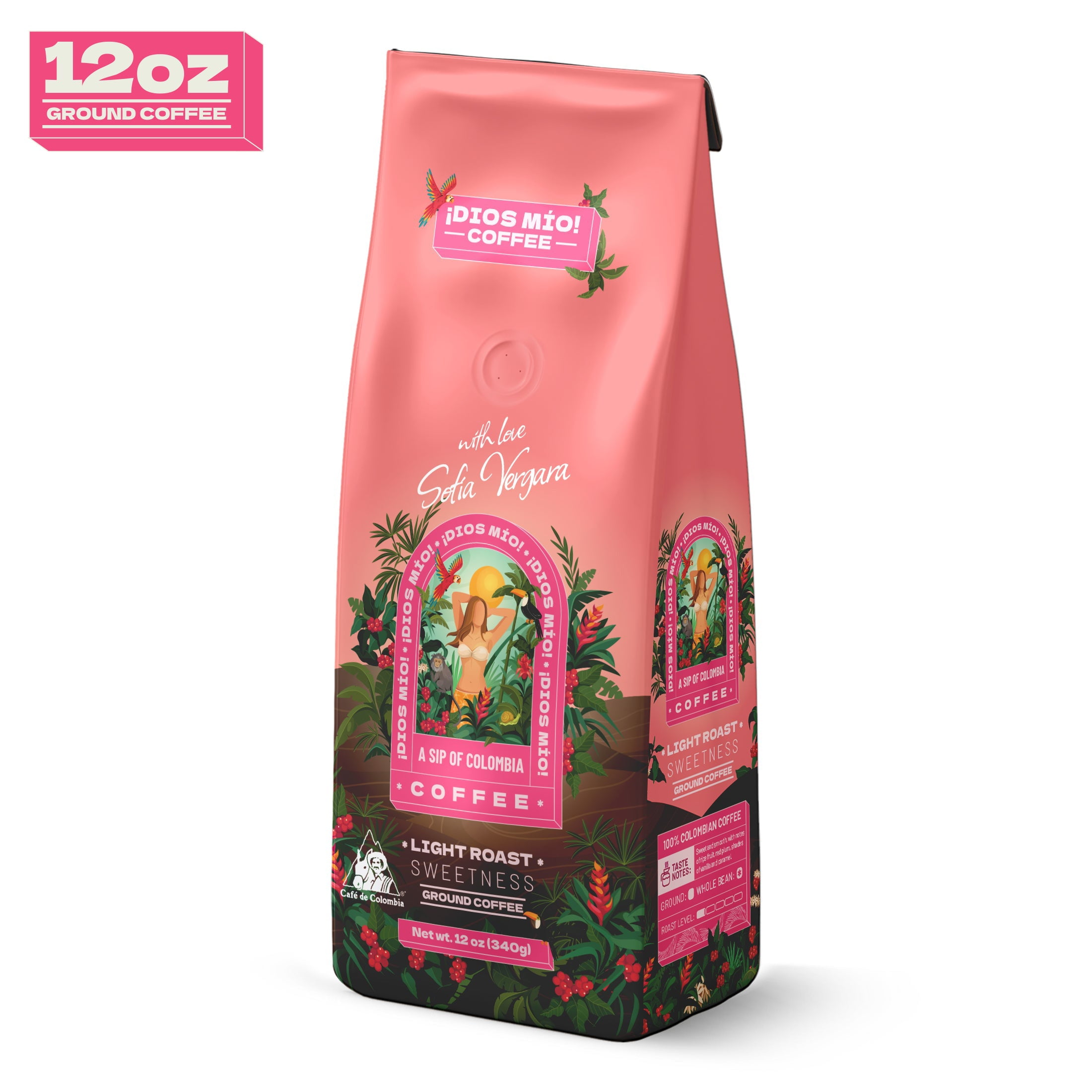 Dios Mio Coffee By Sofia Vergara, Premium Ground Colombian Coffee ...