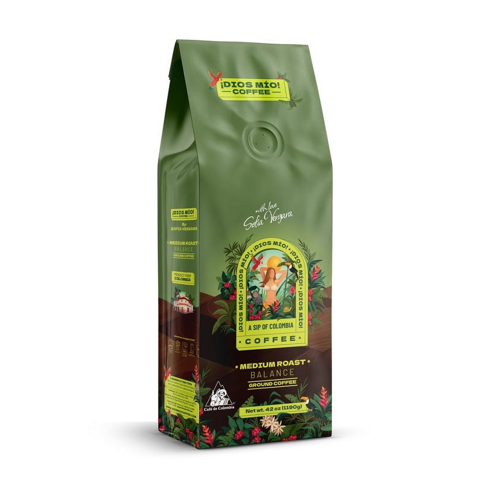 Dios Mio Coffee by Sofia Vergara, Premium Ground Colombian Coffee ...