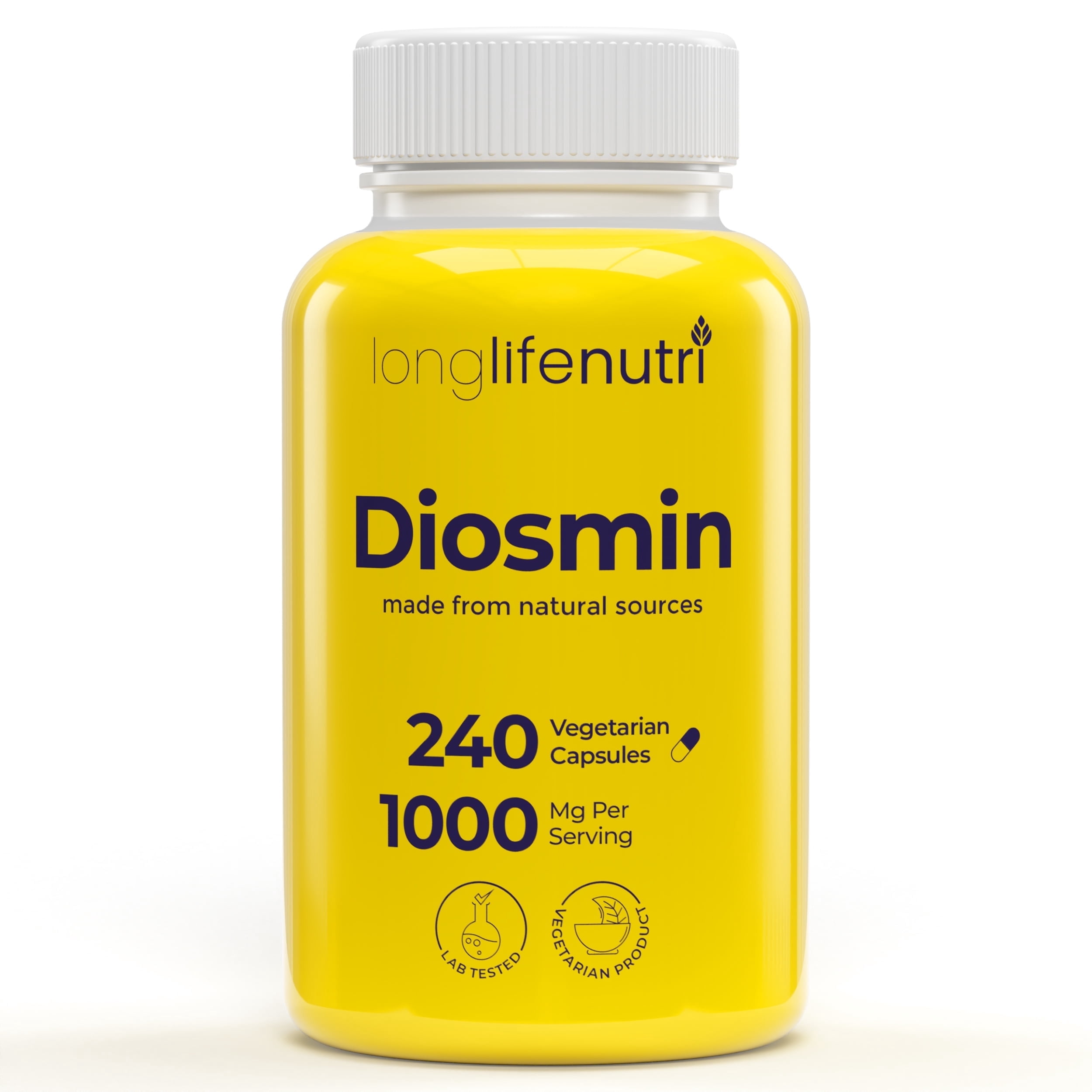 LongLifeNutri Diosmin Supplement, 1000mg, 4-Month Supply - Walmart.com