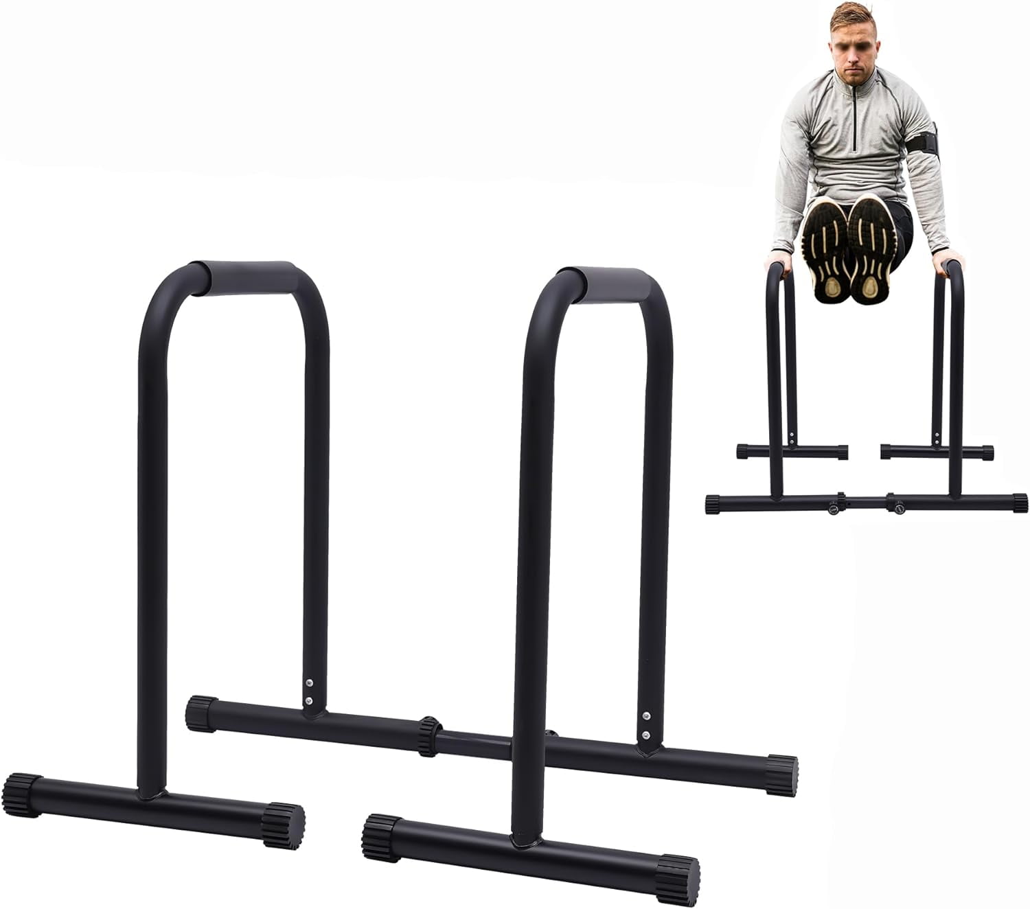 Dip Bar, Adjustable Parallel Bars for Home Workout, Dip Station with ...