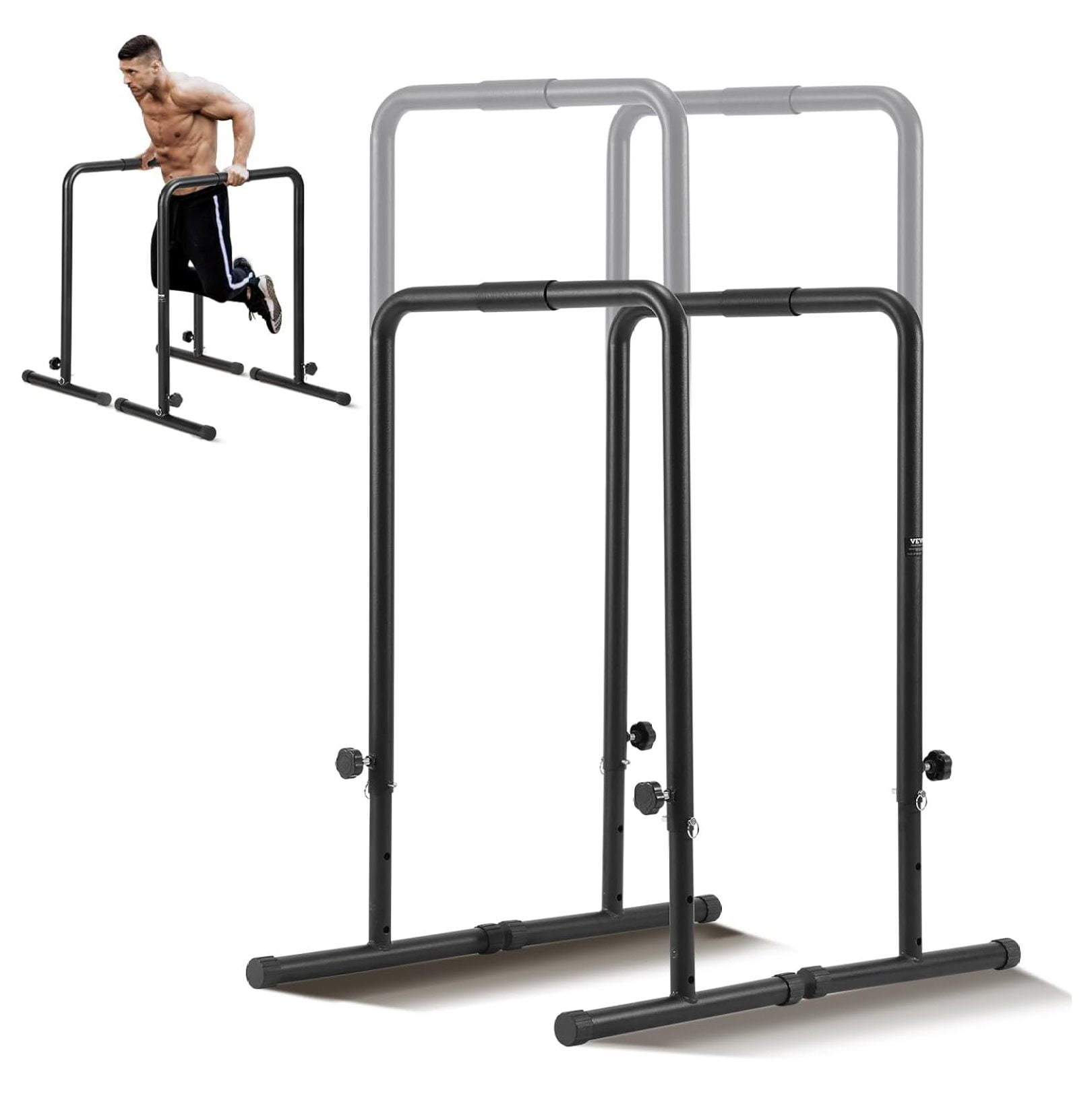 Dip Bars, 440 lbs Capacity, Heave Duty Dip Stand Station with ...