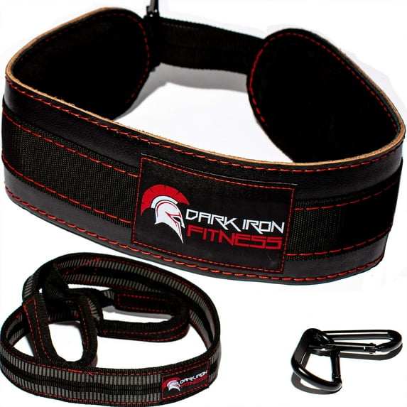 Dip Belt – Padded Leather Weight Lifting Belts w/ 40 Inch Strap for ...