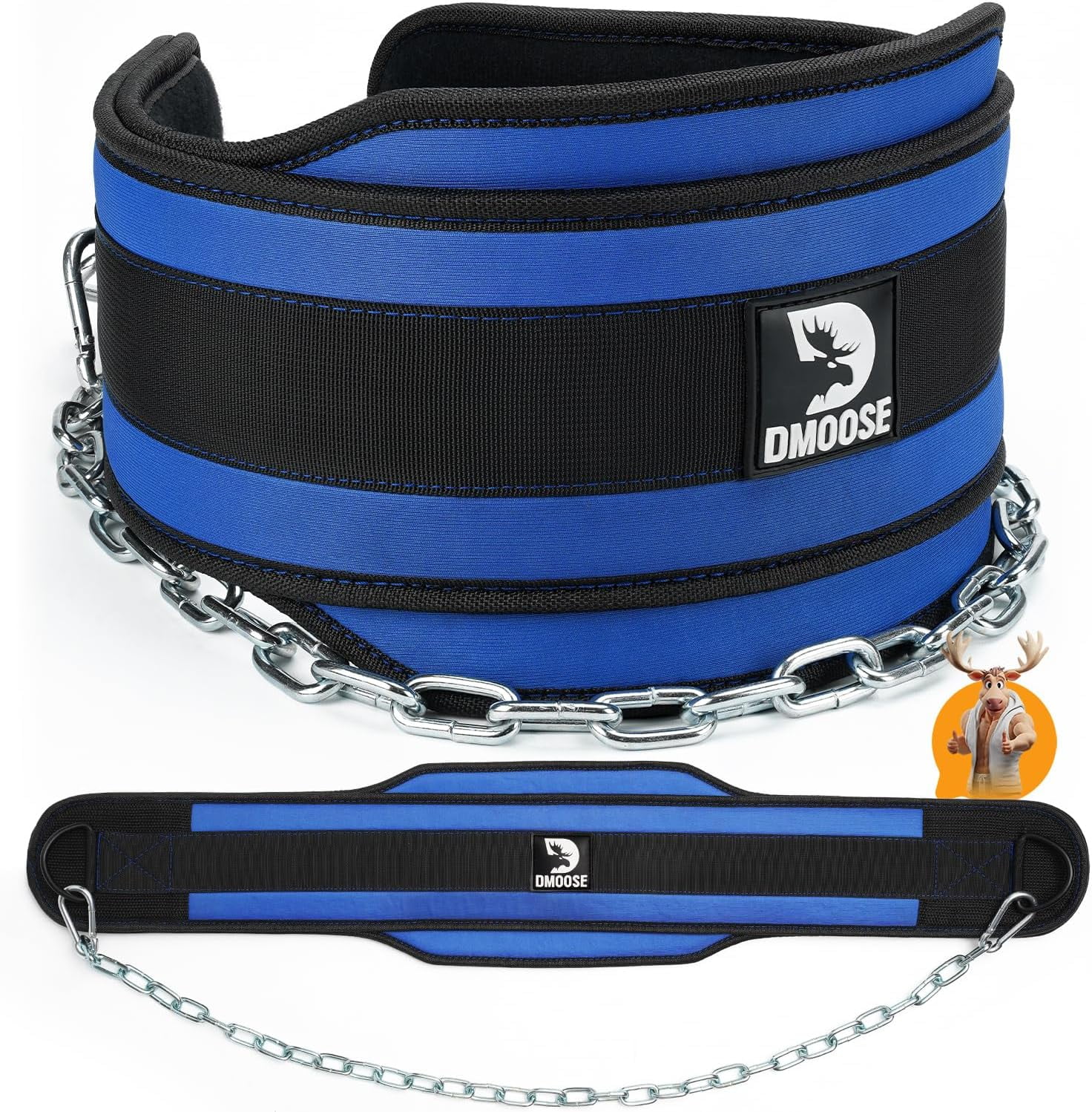 Dip Belt for Weightlifting, Weight Belt with Chain for Pullup, Gym ...