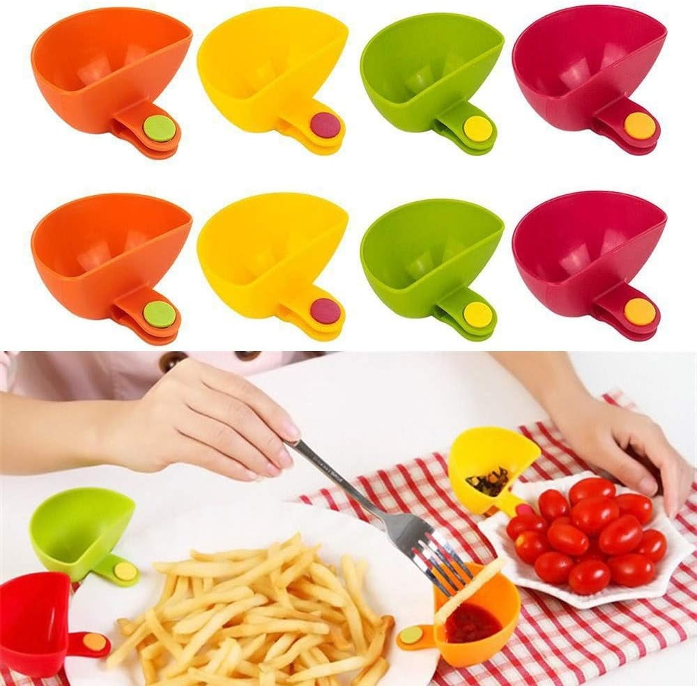 Dip Clip For Bowls Plates, 8 PCS Sauce Holder For Spice Tomato Outdoor ...