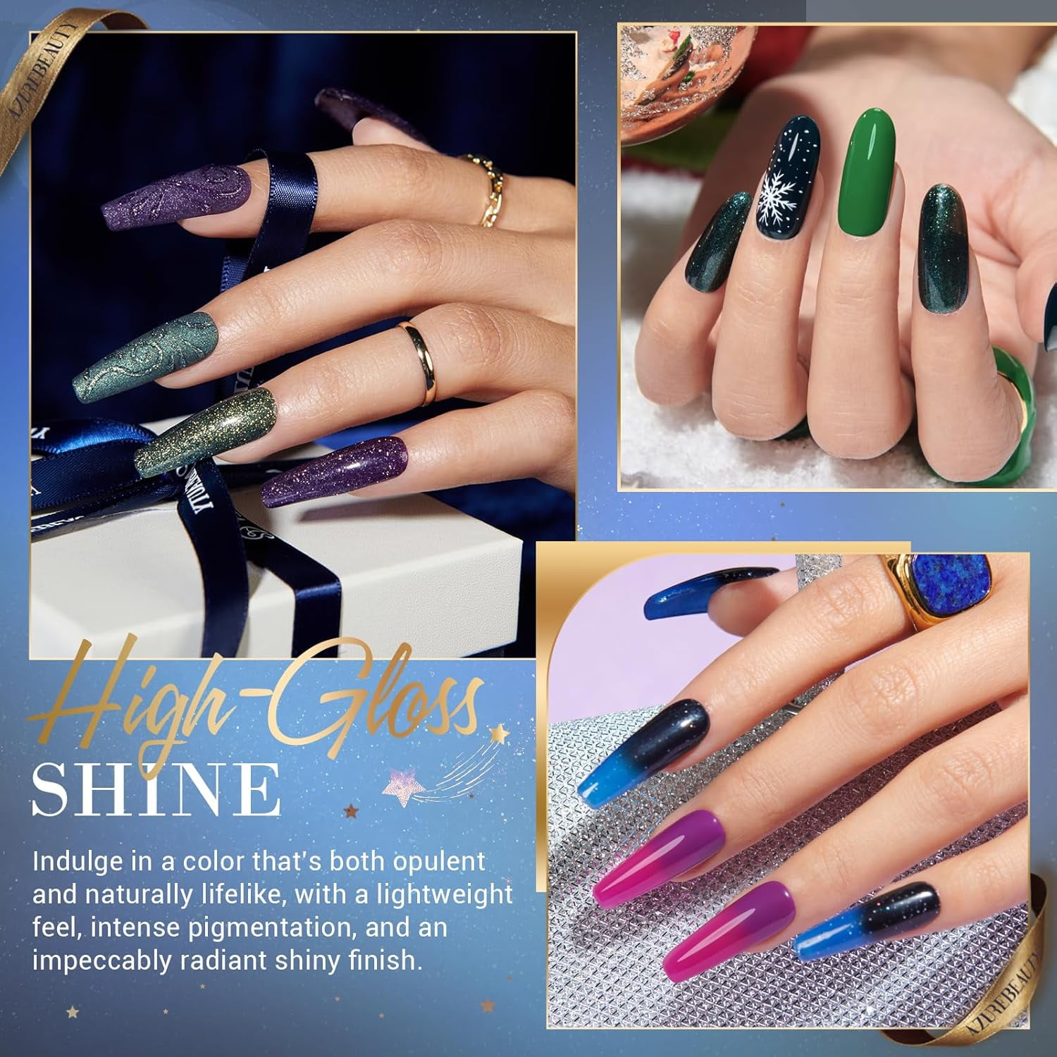 Dip Powder Nail Kit Starter Color Changing Glitter 20 Colors Magic ...