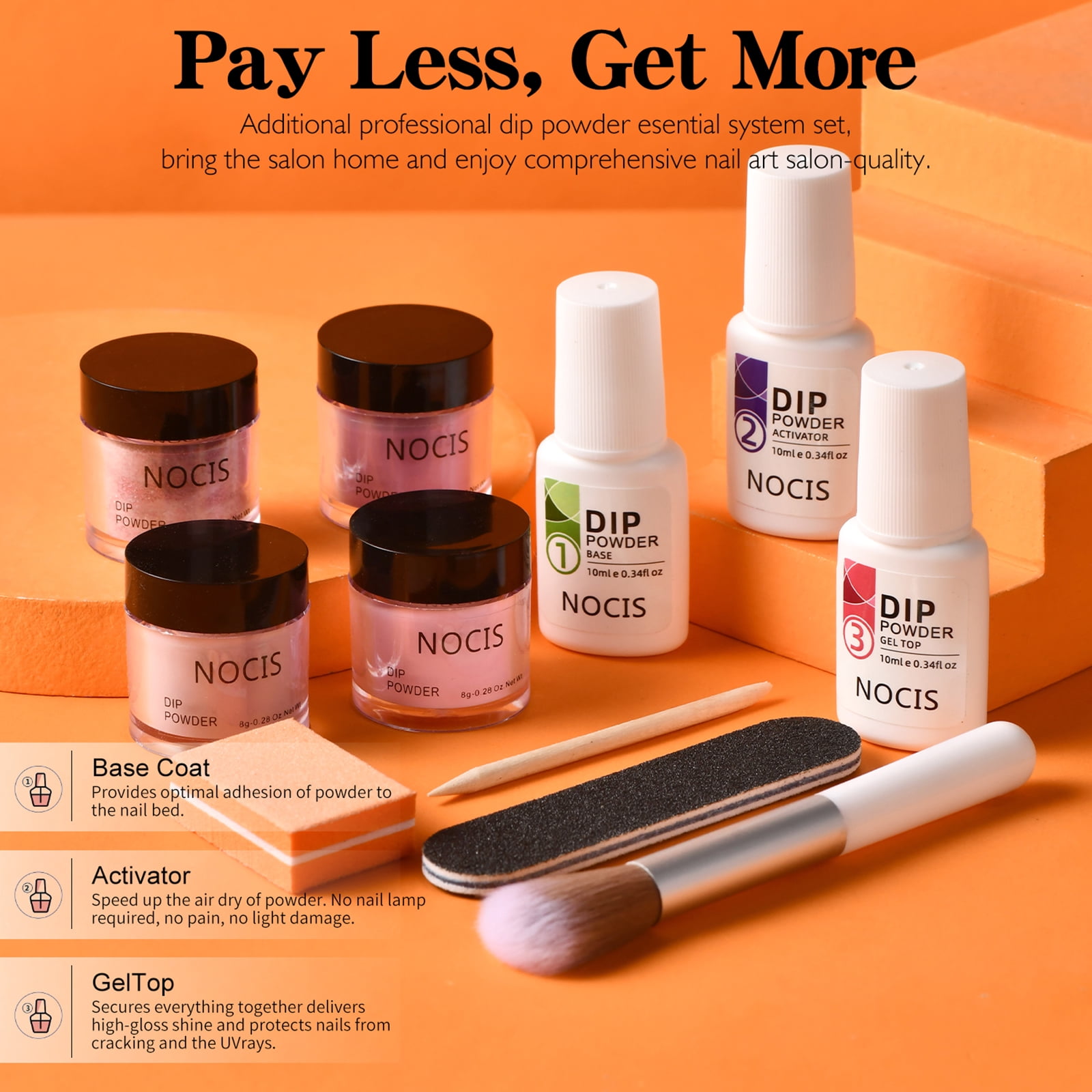Dip Powder,Nail Set Dip No Needed With Diy Salon Coat Diy Colors Nail ...