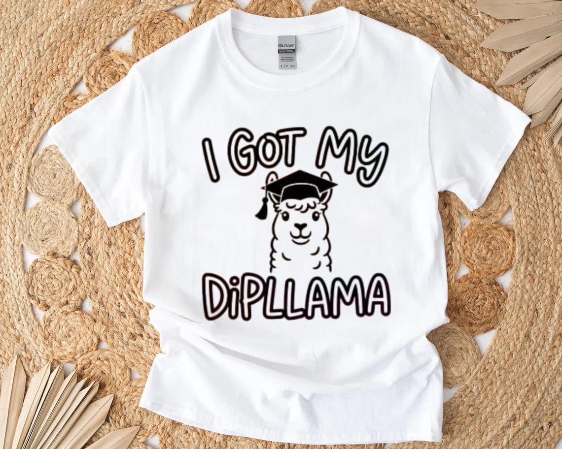 Dipllama Funny Graduation Llama Meme Class Gift Tee, for men & women ...