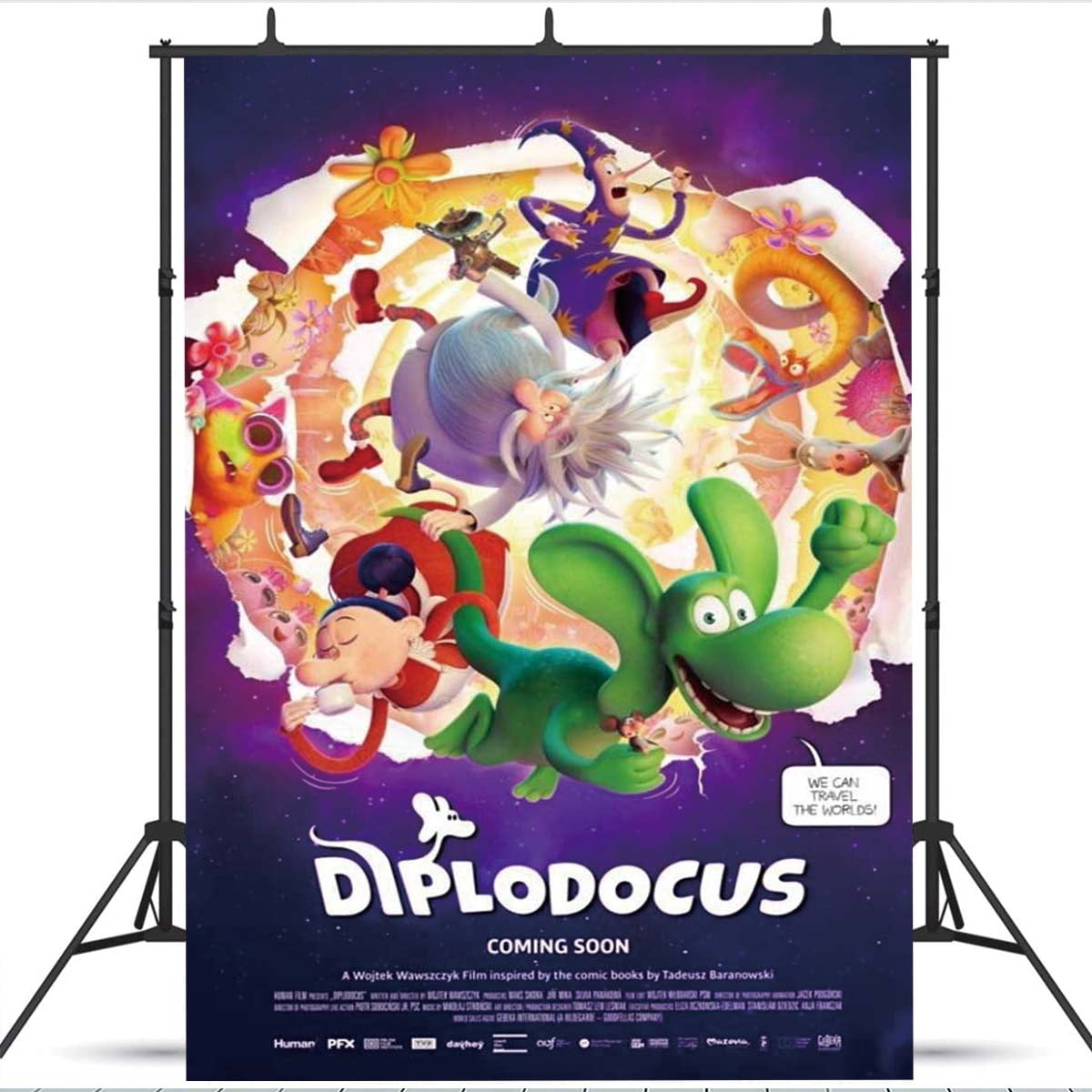 Diplodocus school Taspestry Wall Decor Birthday Banner Backdrop ...