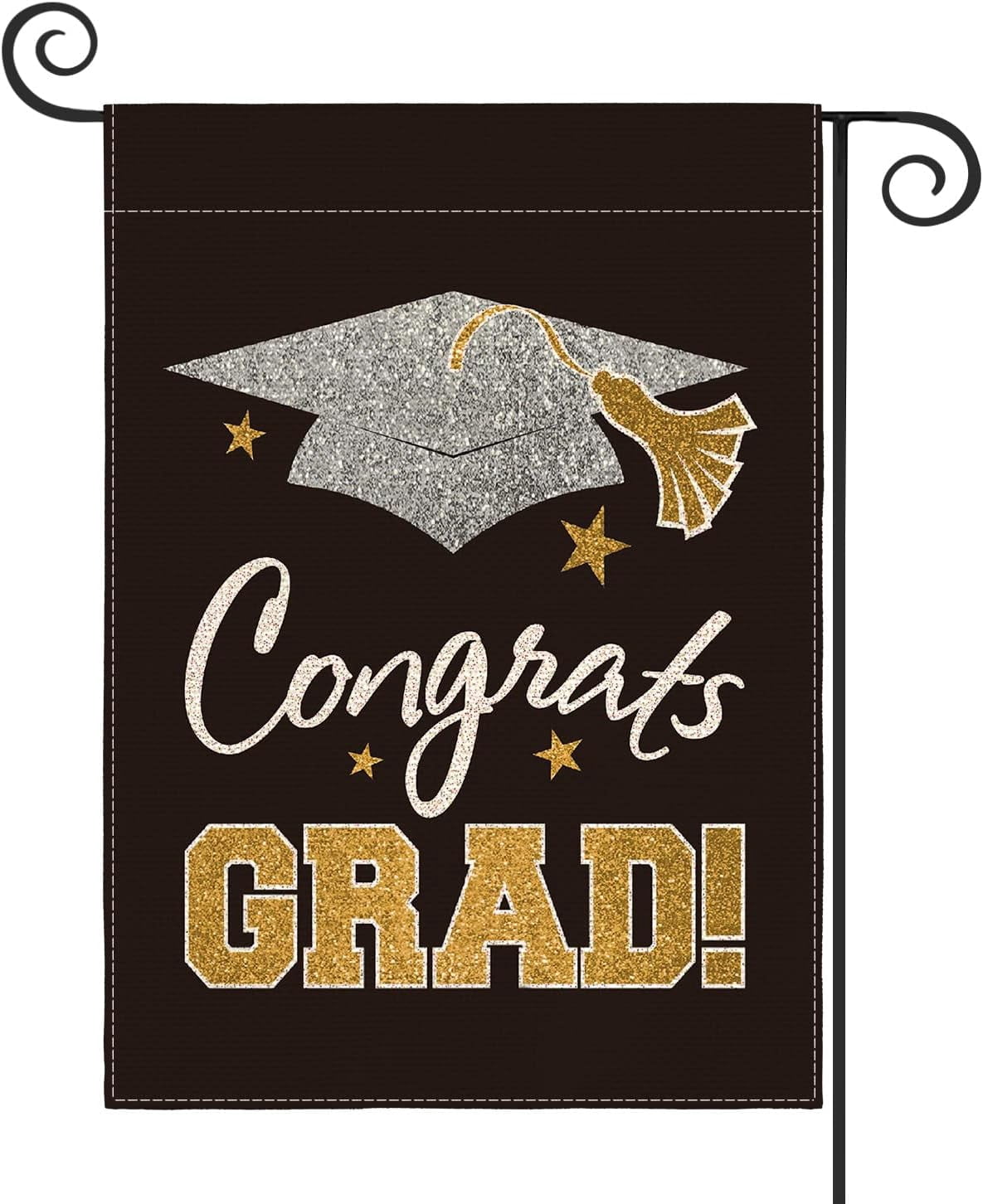 Diploma Cap Congrats Grad Garden Flag Double Sided, Class Of 2025 ...