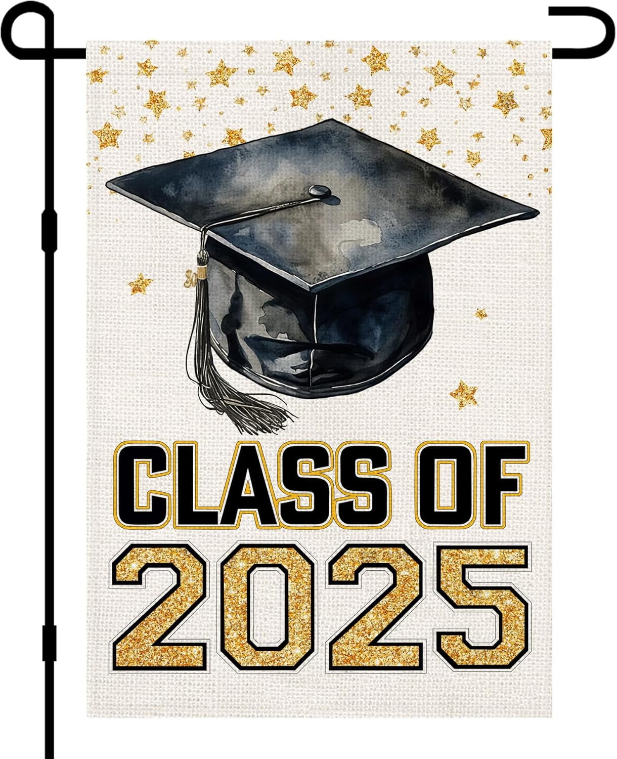 Diploma Cap Congrats Grad Garden Flags for Outside Double Sided Burlap ...