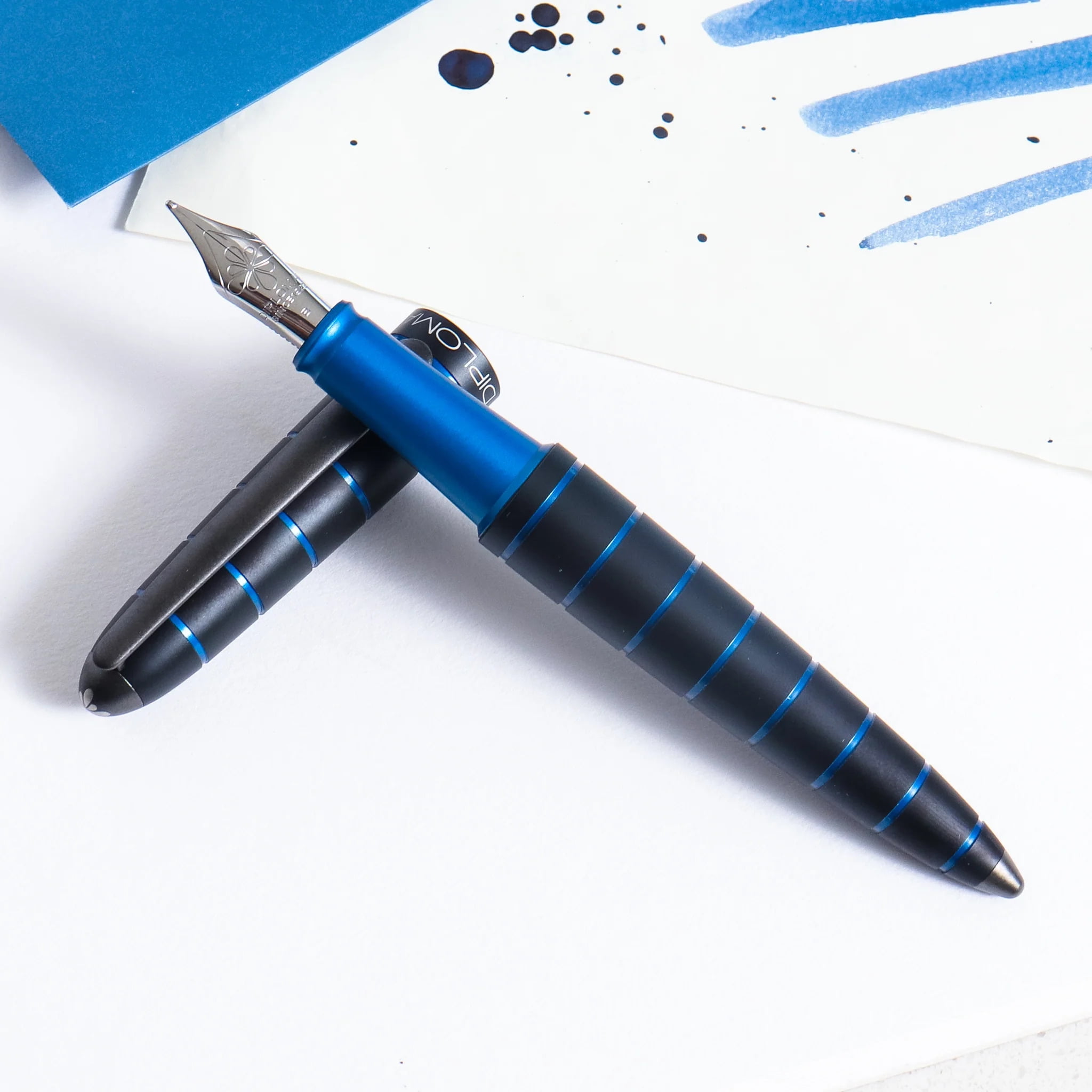 Diplomat Elox Blue Ring Fountain Pen - Walmart.com