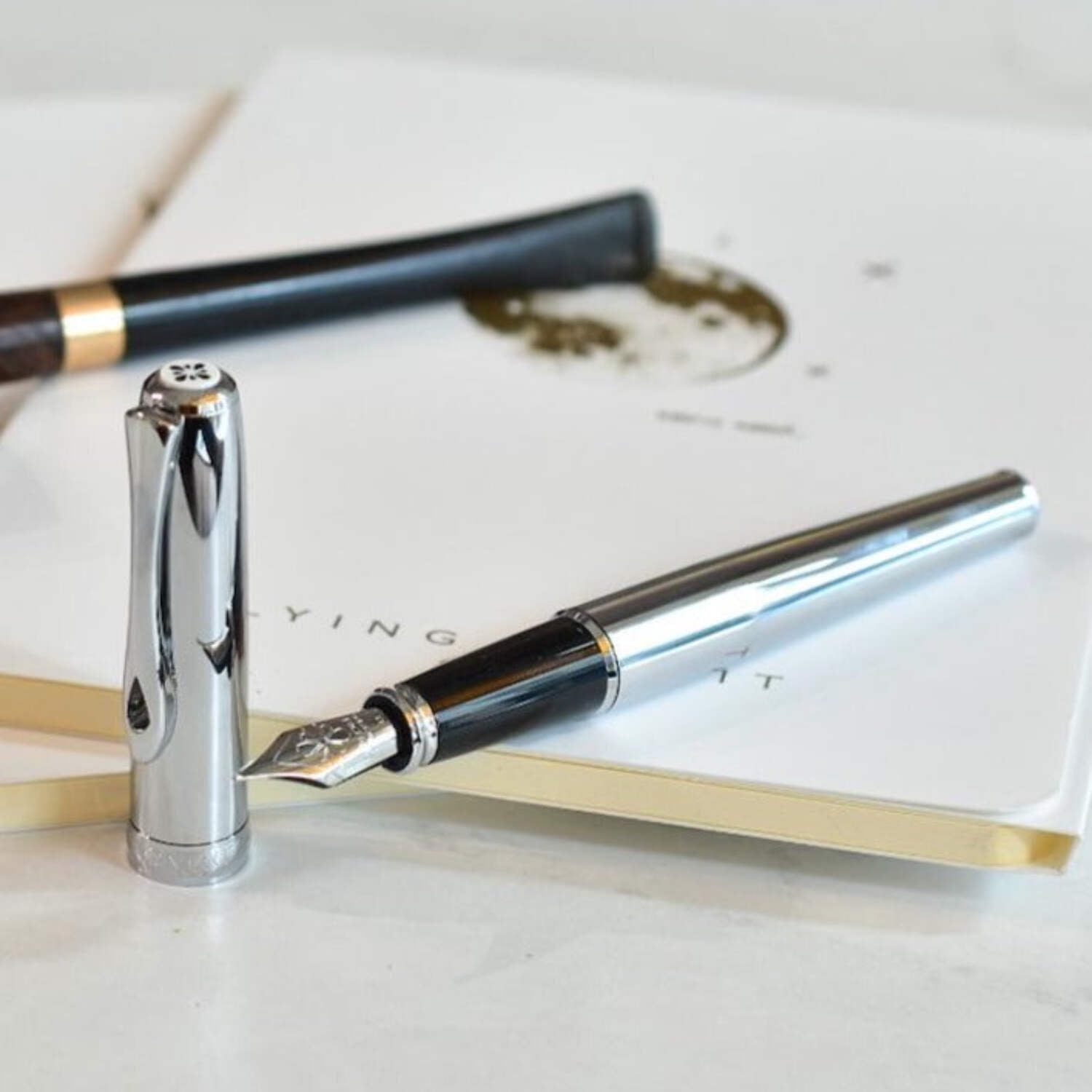 Diplomat Excellence A2 Fountain Pen - Chrome - Walmart.com