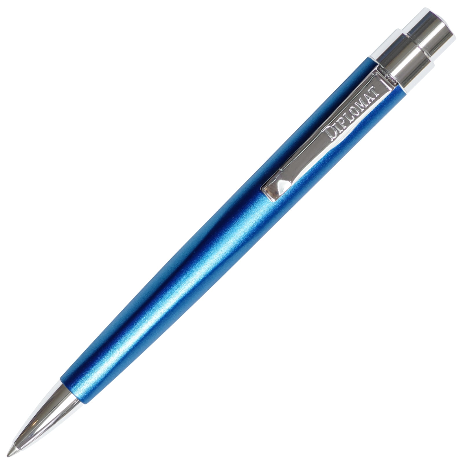 Diplomat Magnum Aegean Blue Ballpoint Pen - Black Ink, Medium Tip ...