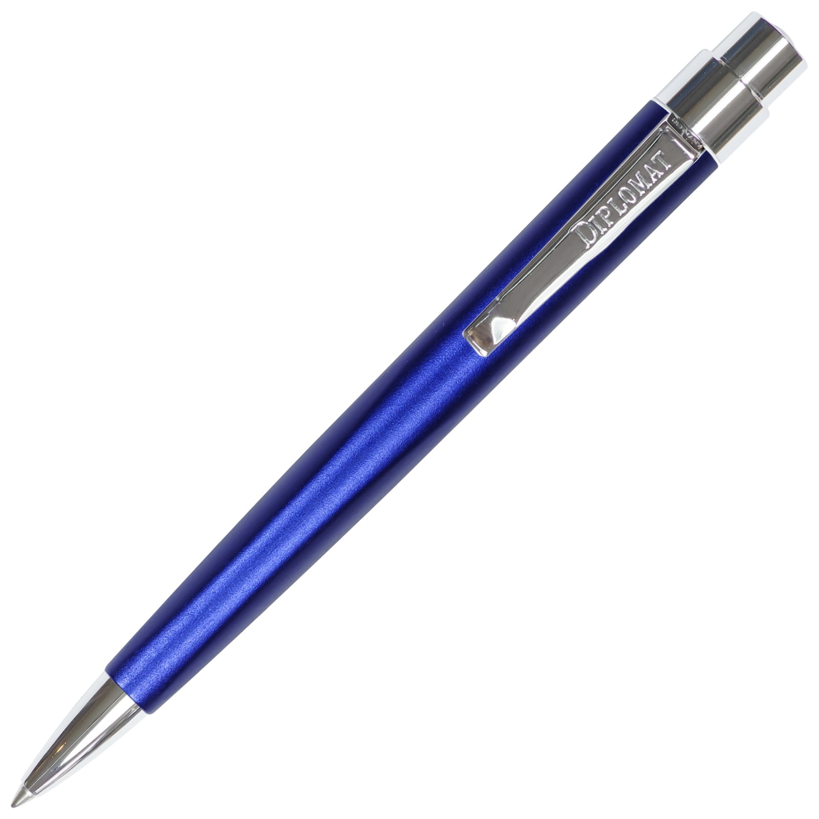 Diplomat Magnum Indigo Blue Ballpoint Pen (Black Ink, Medium Tip Refill ...