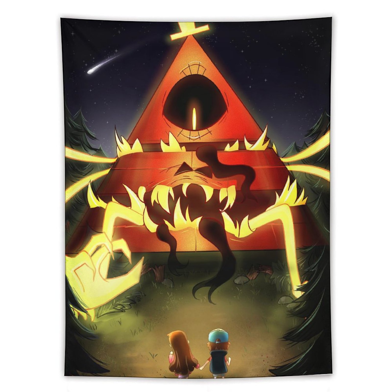 Dipper Mabel Gravity Falls Bill Cipher Tapestry Luxury Wall Hanging Tapestries Decor Aisle Mural ...