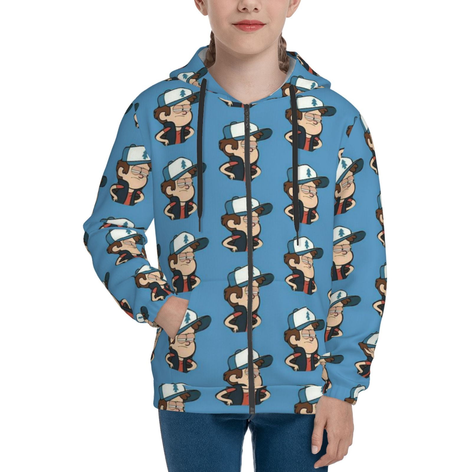 Dipper Pines Gravity Falls Teen Sweatshirts Zipper Hoodies Fashion ...